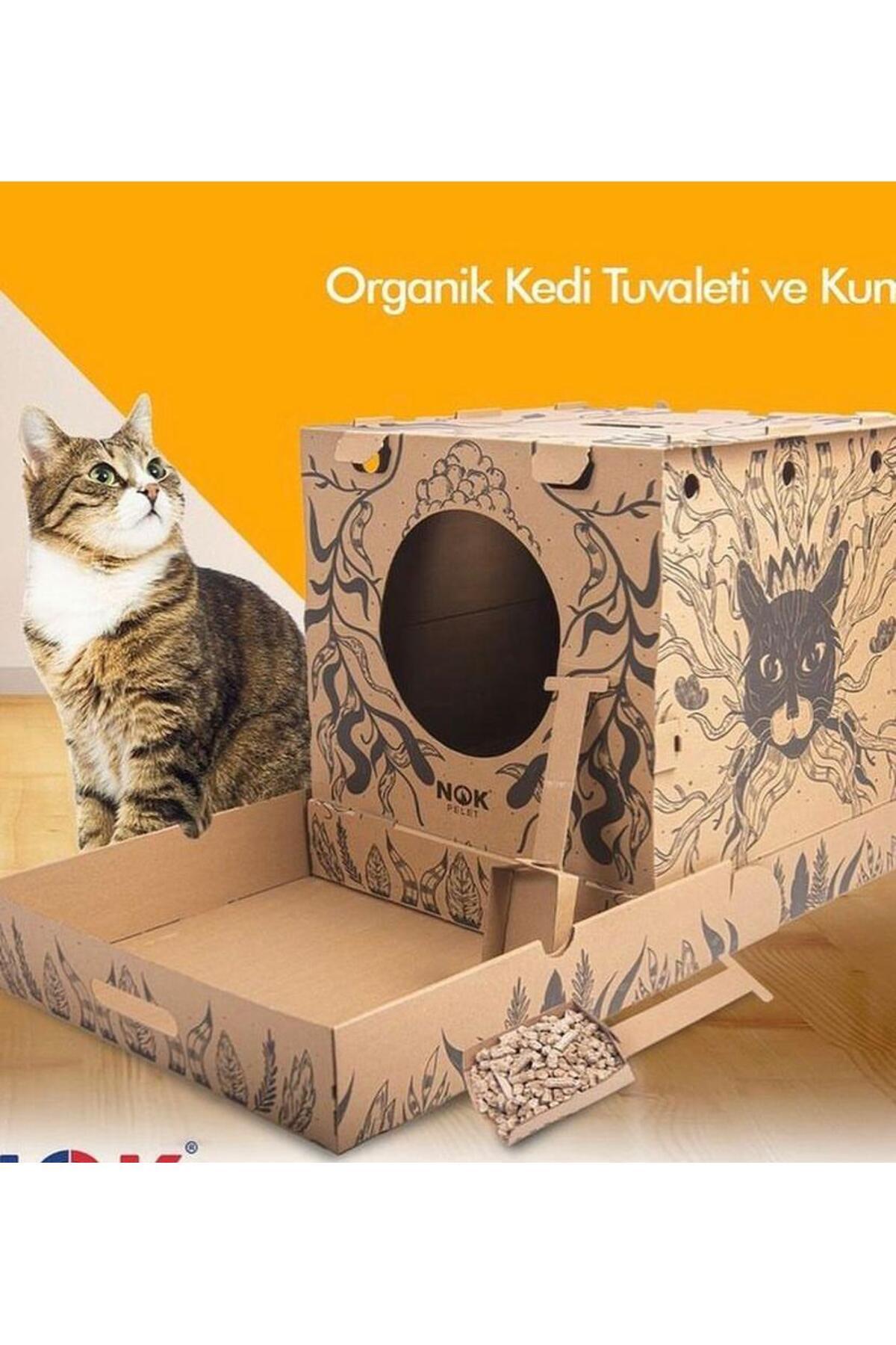 narım Kedi Tuvalet Seti 3 lü- Karton Tuvalet-10 lt Pelet -Kum Paspası ...