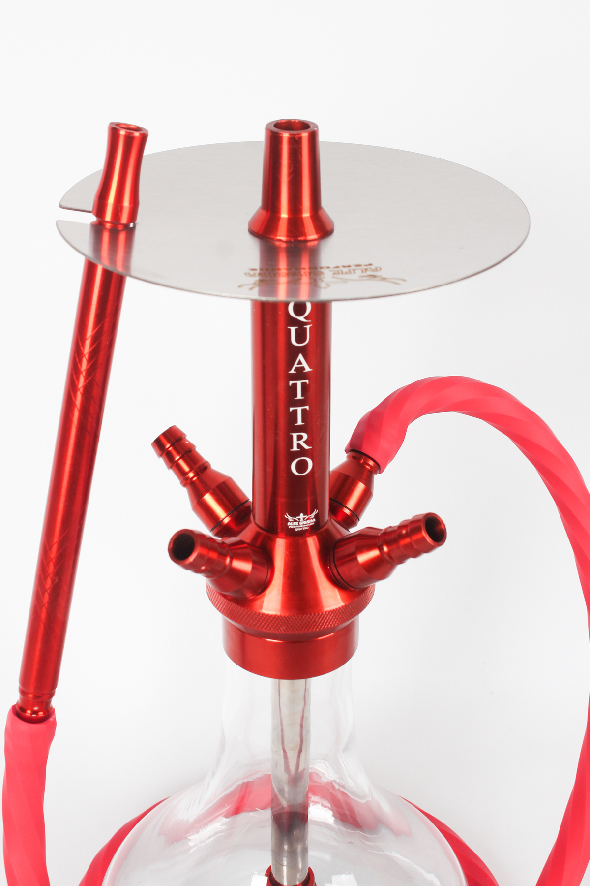 ALFE SHİSHA QUATTRO 4 çıkışlı çantalı performans nargile takımı kırmız ...