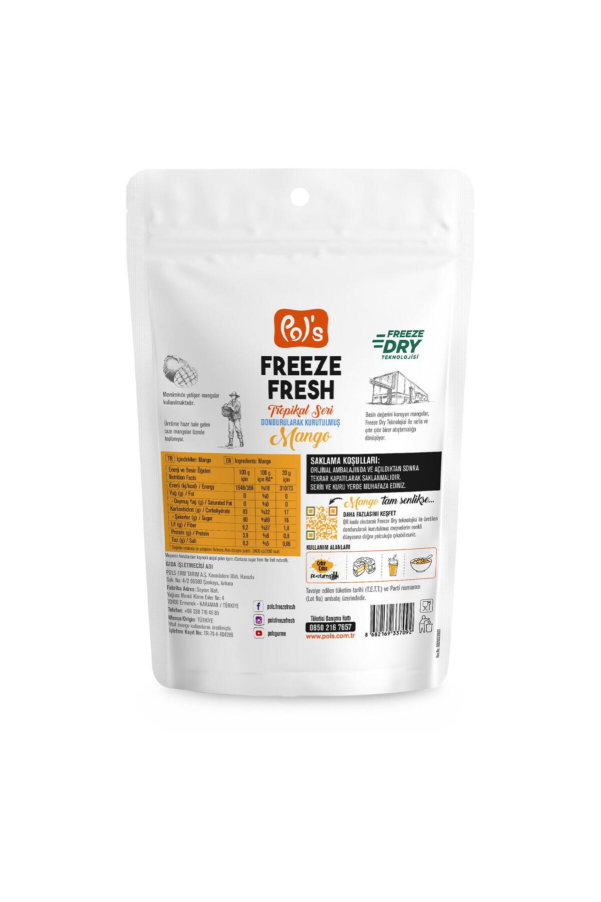 Pol's Freeze Fresh Mango 20 G X 7 Adet Freeze Dry Dondurularak ...