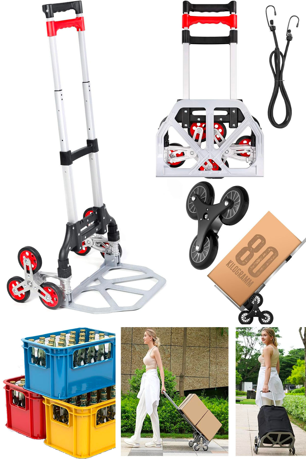 stilmax Germany 80Kg Kapasiteli Merdiven Çıkabilen Koli Yük Paket ...