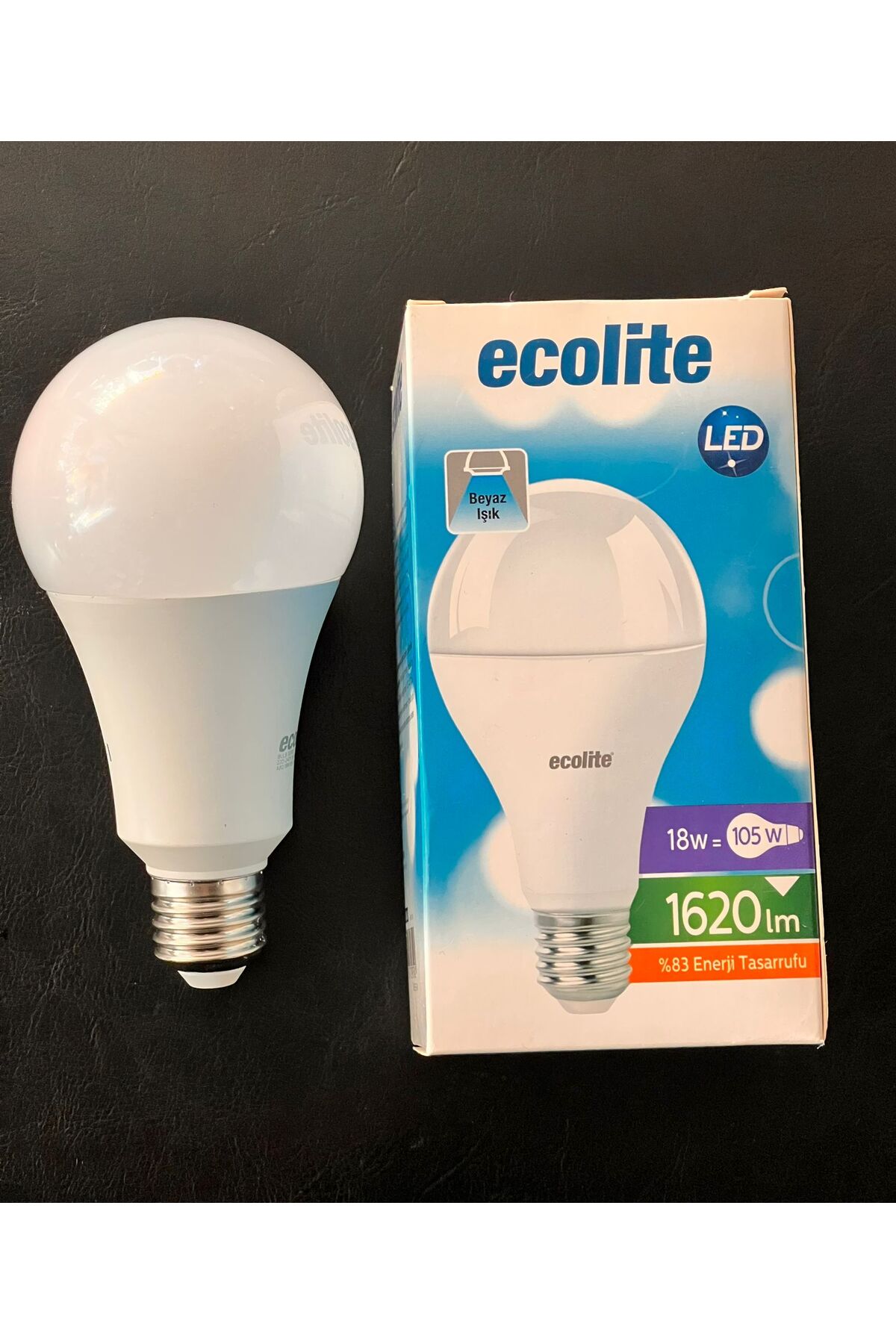 Ecolite 16 WATT BEYAZ IŞIK 6500 KELVİN A80 MODELİ 1600 LÜMEN GLOP LEDLİ ...