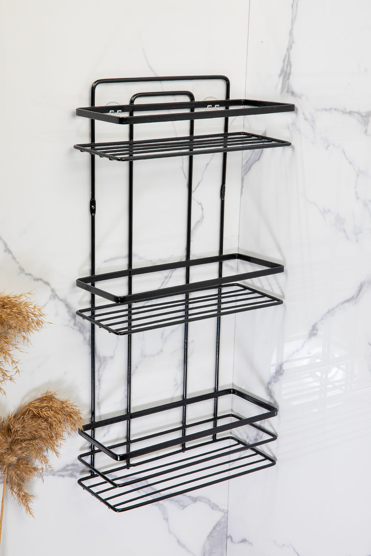 DoreCera 3 Katlı Banyo Düzenleyici Raf, Şampuanlık Yapışkanlı Paslanmaz ...