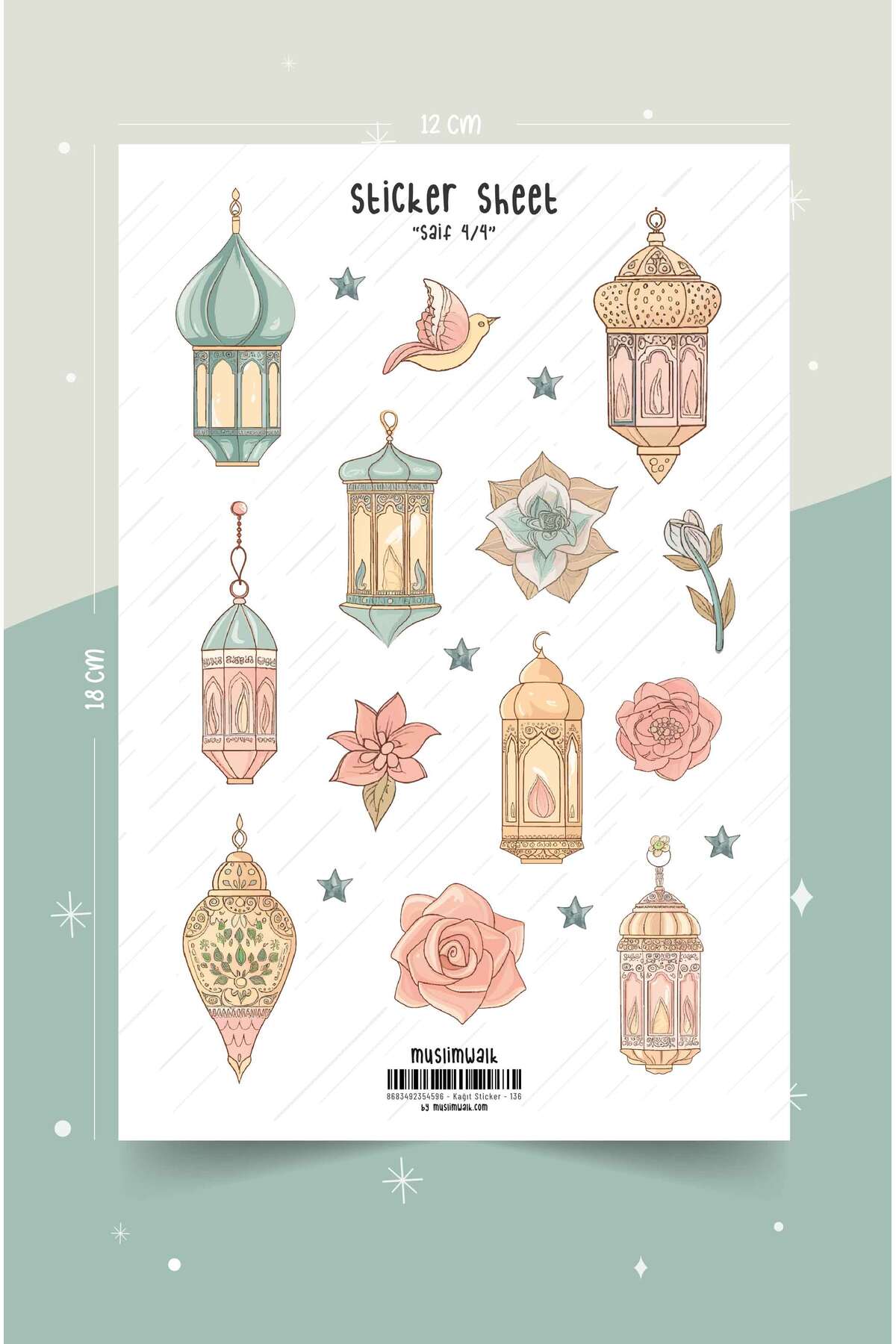 MuslimWalk Saif – İslami Temalı 4’lü – Sticker Seti #SS1 - Fiyatı ...