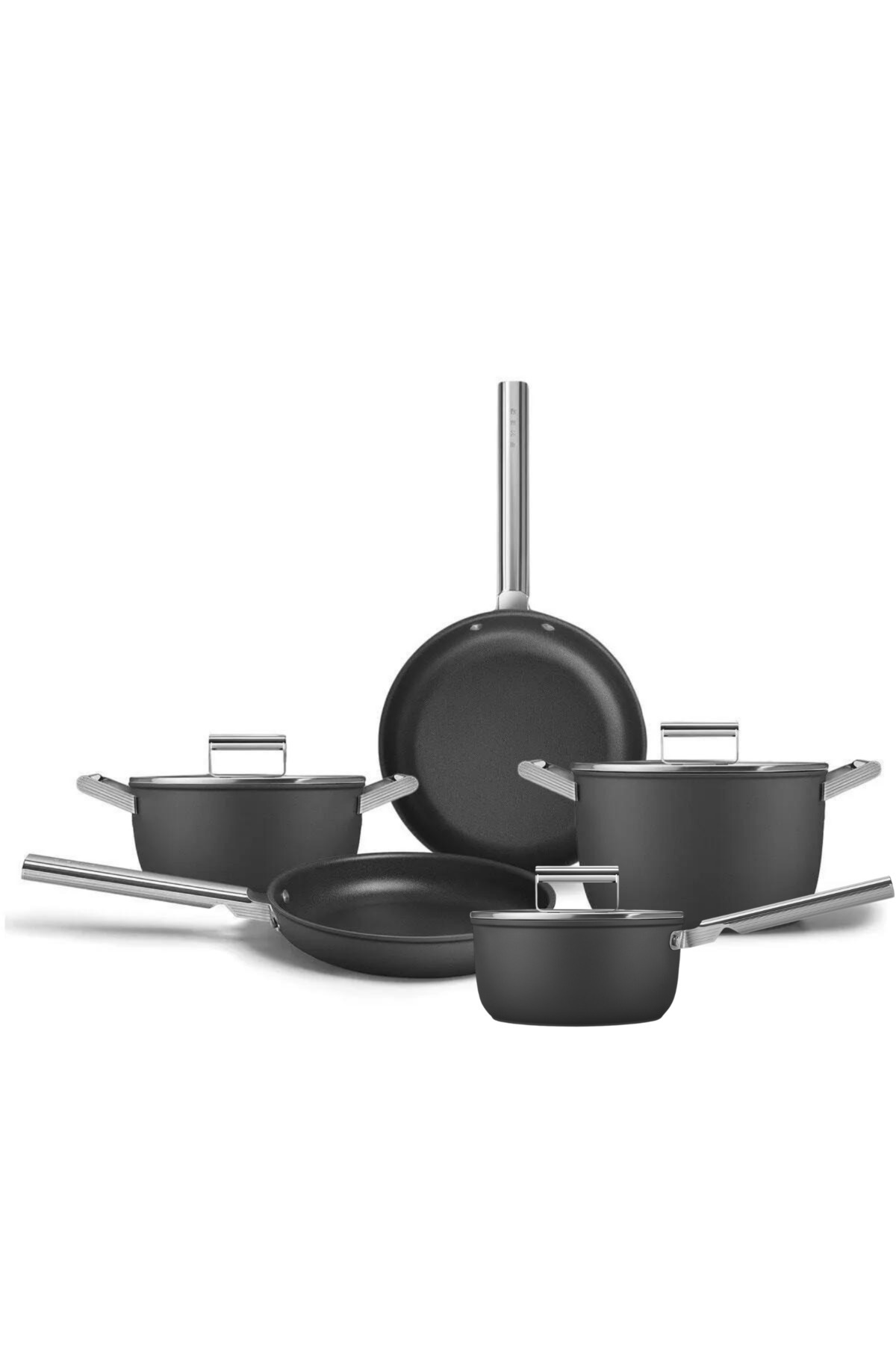 Smeg Cookware 50's Style Prima Plus 5'li Siyah Tencere&tava Seti Fiyatı ...