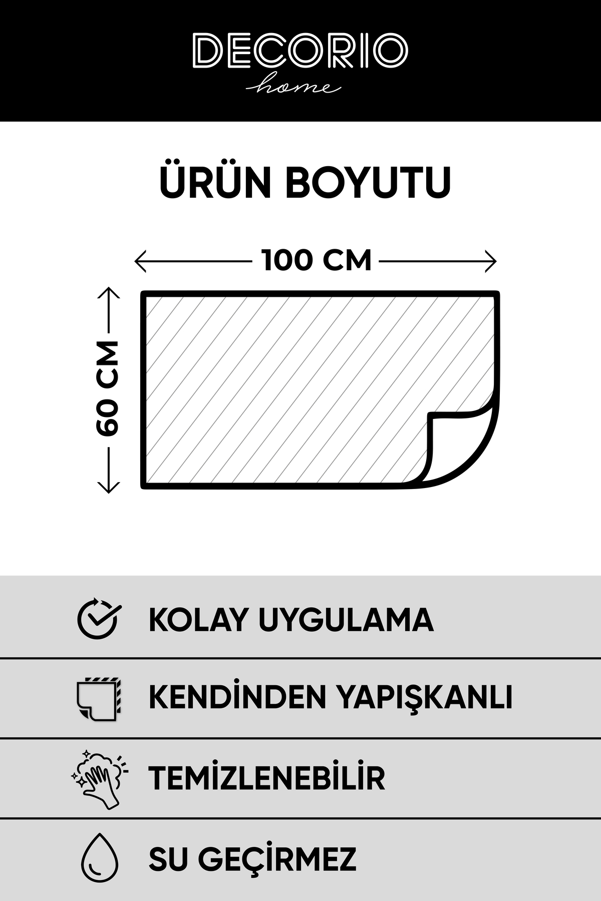 DECORIO HOME Mutfak Tezgah Arası Kaplama - Duvar - Fayans - Banyo - Çok ...