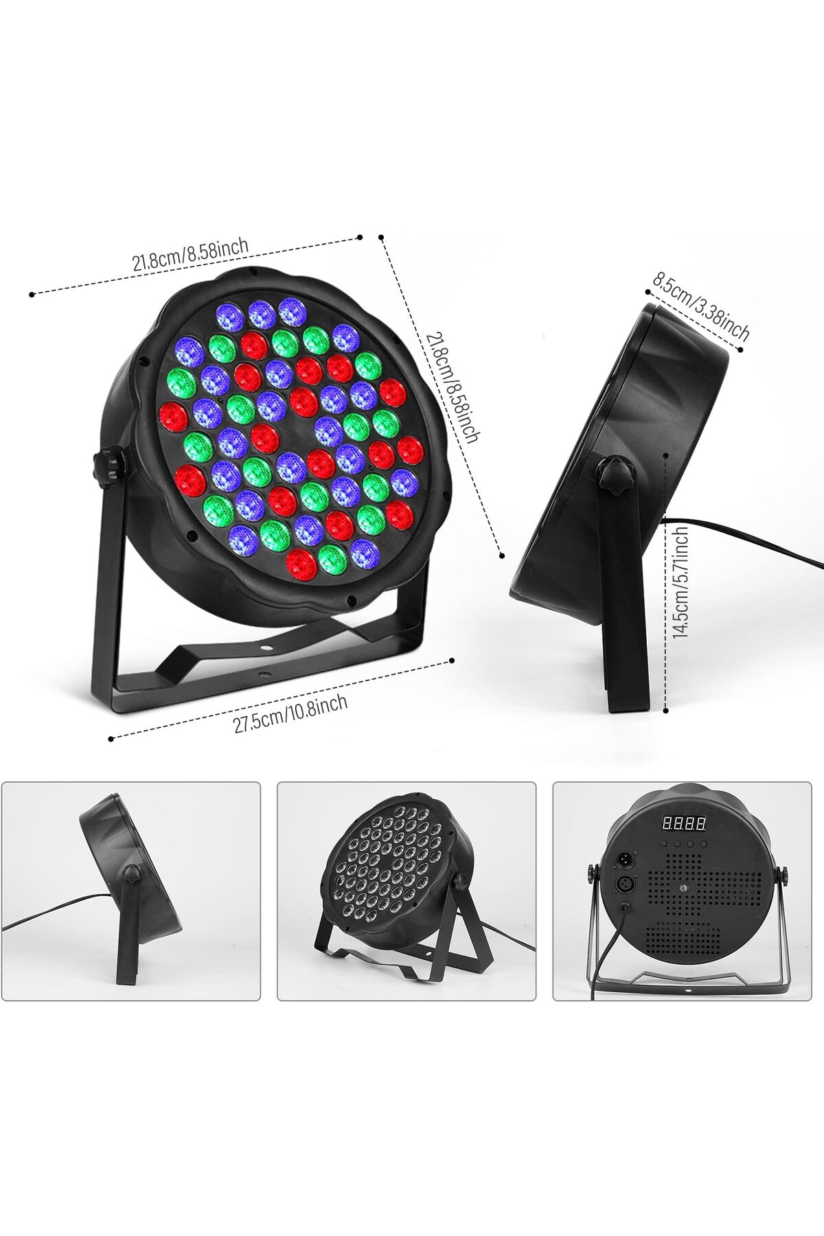 Fillikutum 54 x 1,5W Led Par Boyama Işık Çok Renkli Disko Işıkları ...
