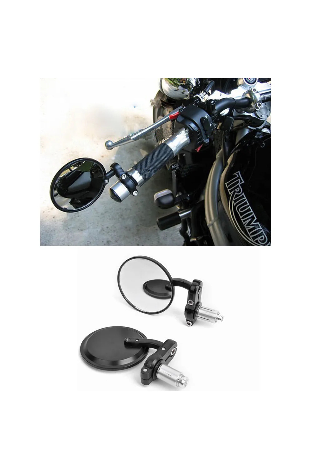 ebakbak Motosiklet Gidon Aynası Üniversal Model Katlanabilir Kadem ...