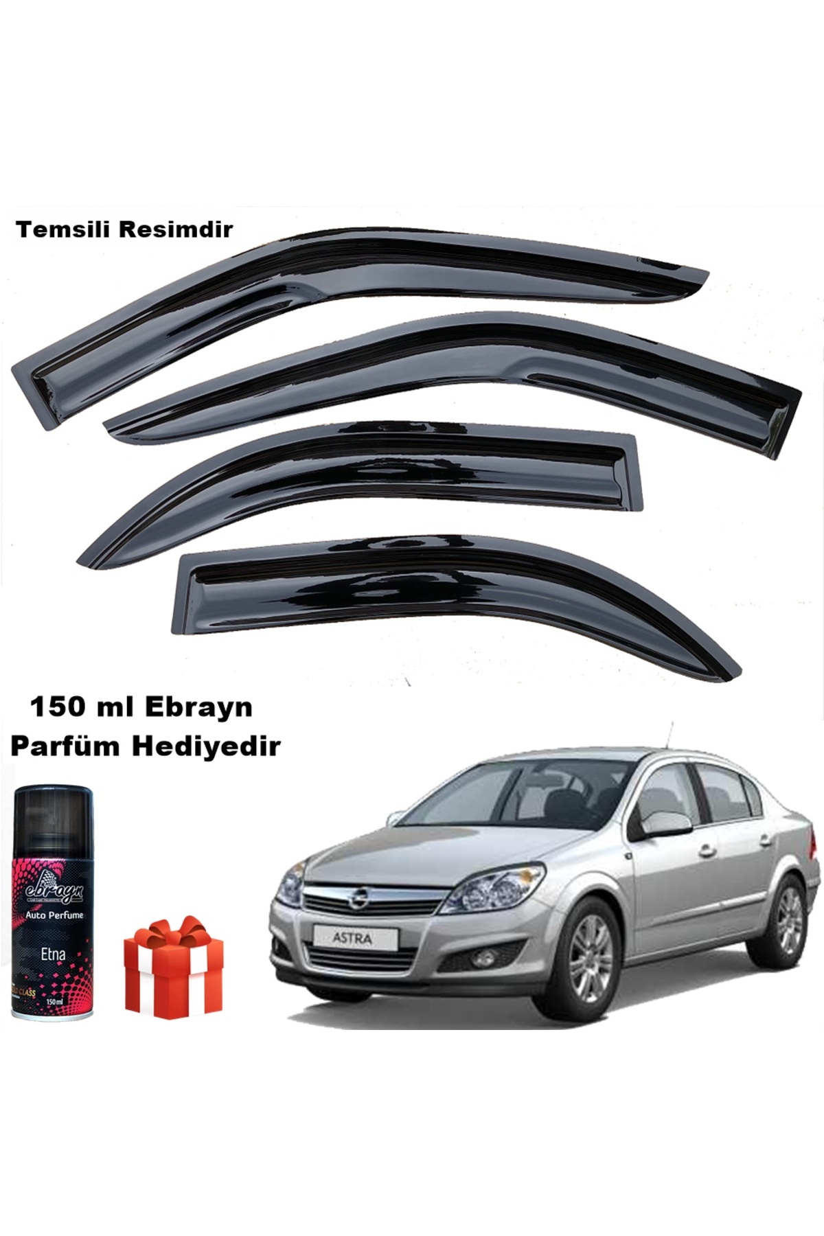 caraks Opel Astra H Mügen Cam Rüzgarlığı Sedan 2008-2017 Arası 4 Lü ...