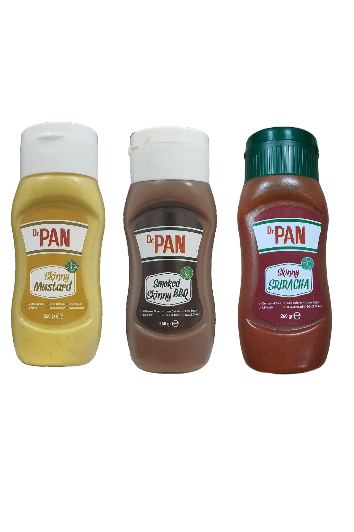 Dr Pan Dr. Pan 3'lü Şekersiz Set Hardal-Barbekü-Sriracha Sos Şekersiz ...