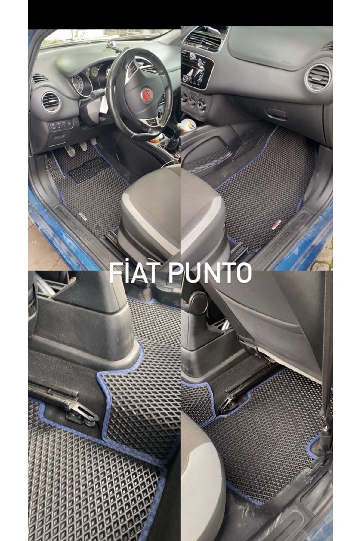 pascar Fiat Punto (2005 ve sonrası) araca özel yeni nesil akıllı oto paspas (SİYAH) Fiyatı ...