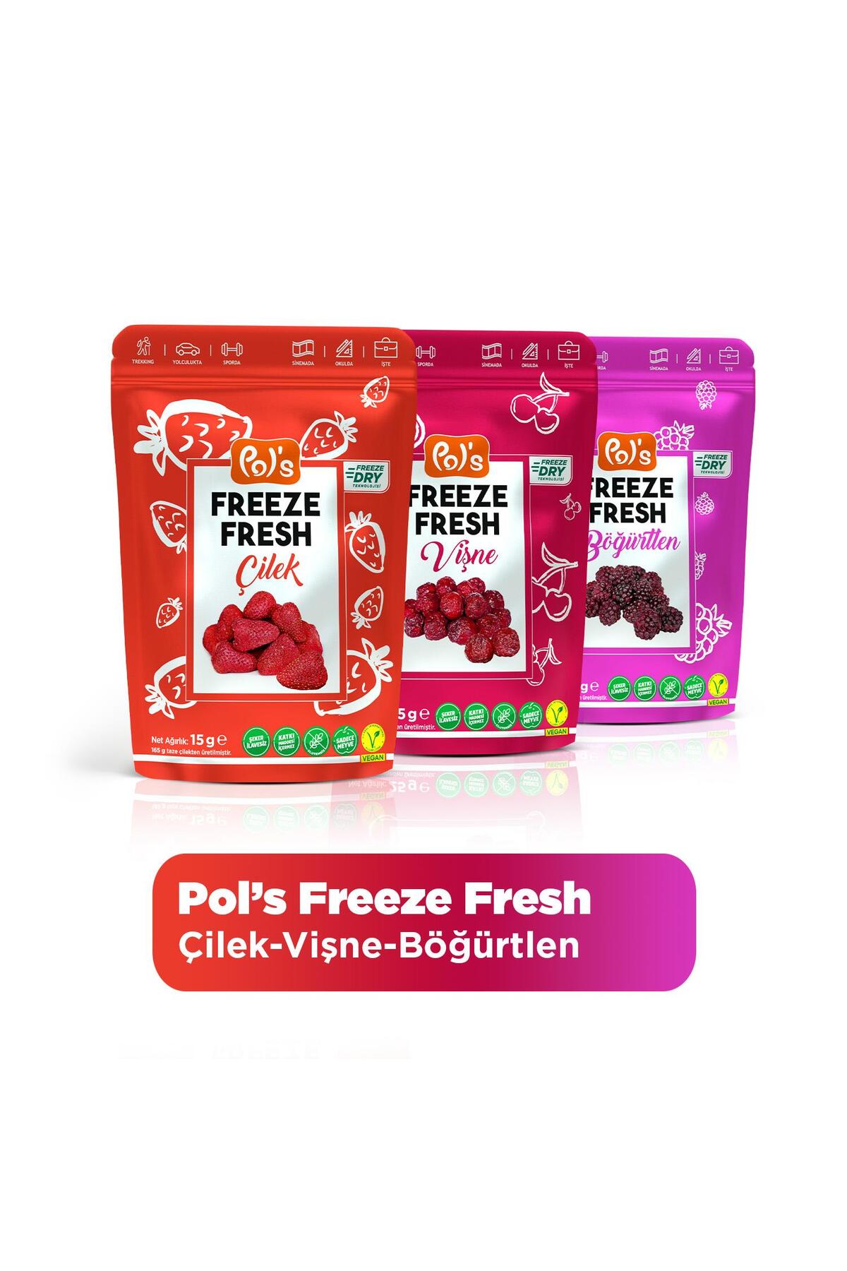 Pol's Pol’s Freeze Fresh Çilek 15 G X 1 Adet, Vişne 25 G X 1 Adet ...