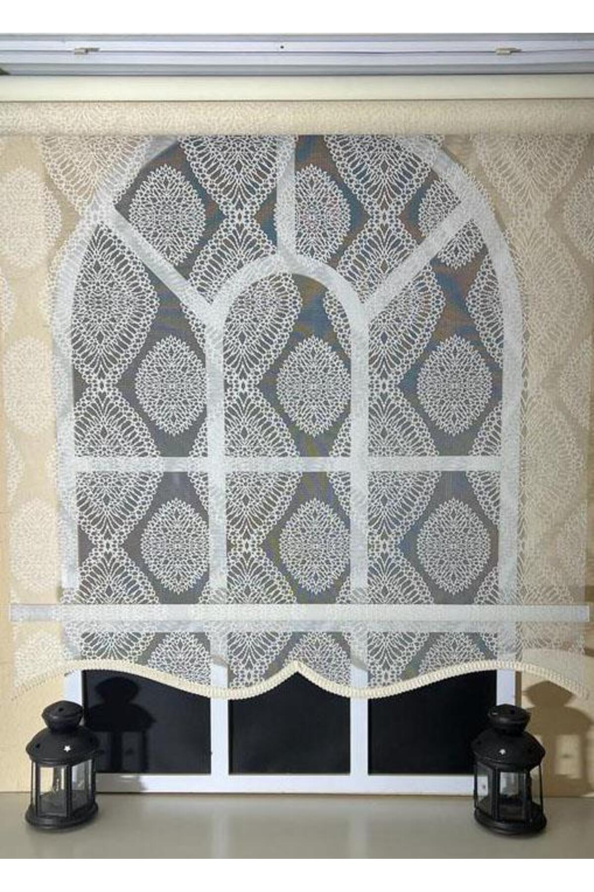 StorBurada Çift Mekanizmalı Ekru Tül Perde Ve Ekru Stor Perde Stb45240 ...