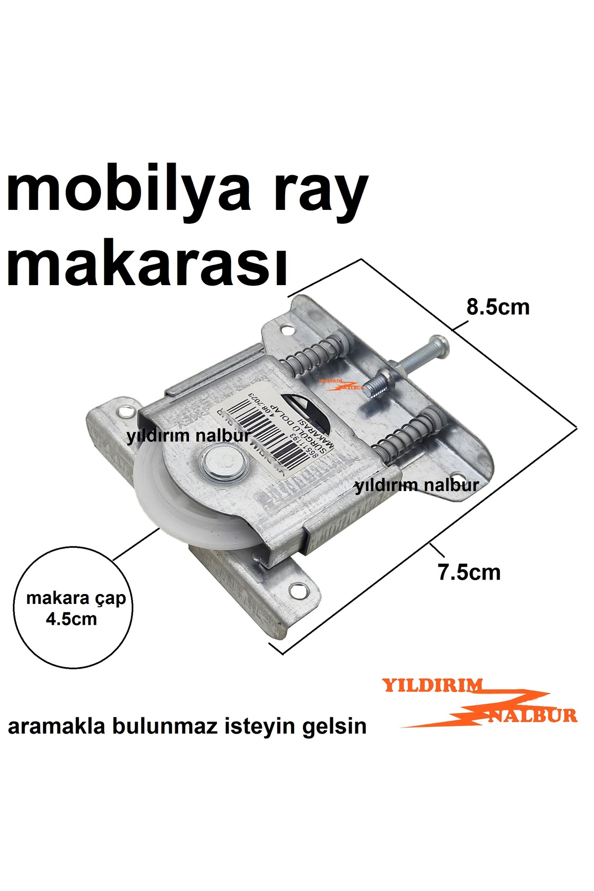 yıldırım nalbur 2 ADET MOBİLYA RAY MAKARASI TEKERLEK SÜRGÜLÜ GARDOLAP ...