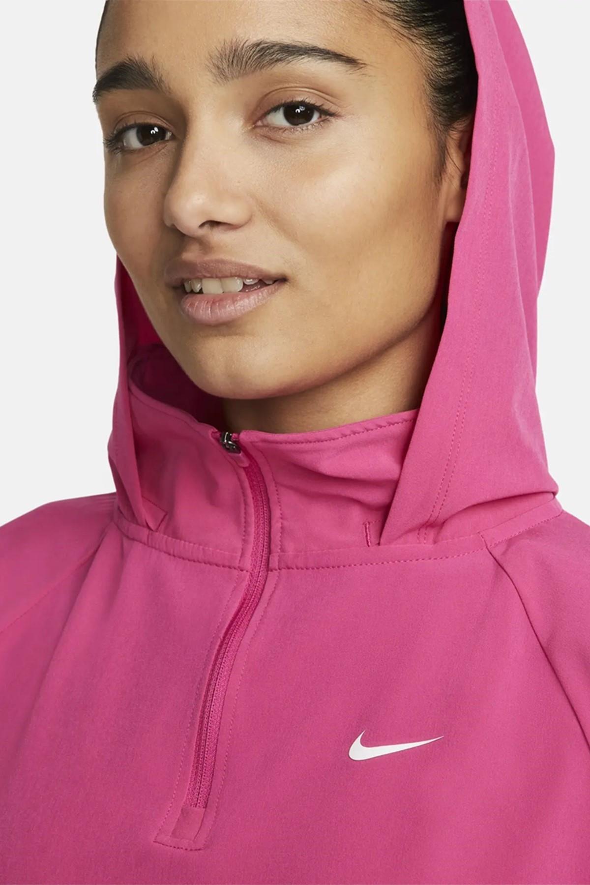 Nike Pro Training Packable 1/4 Zip Pink Jacket Çantaya Dönüşebilen ...