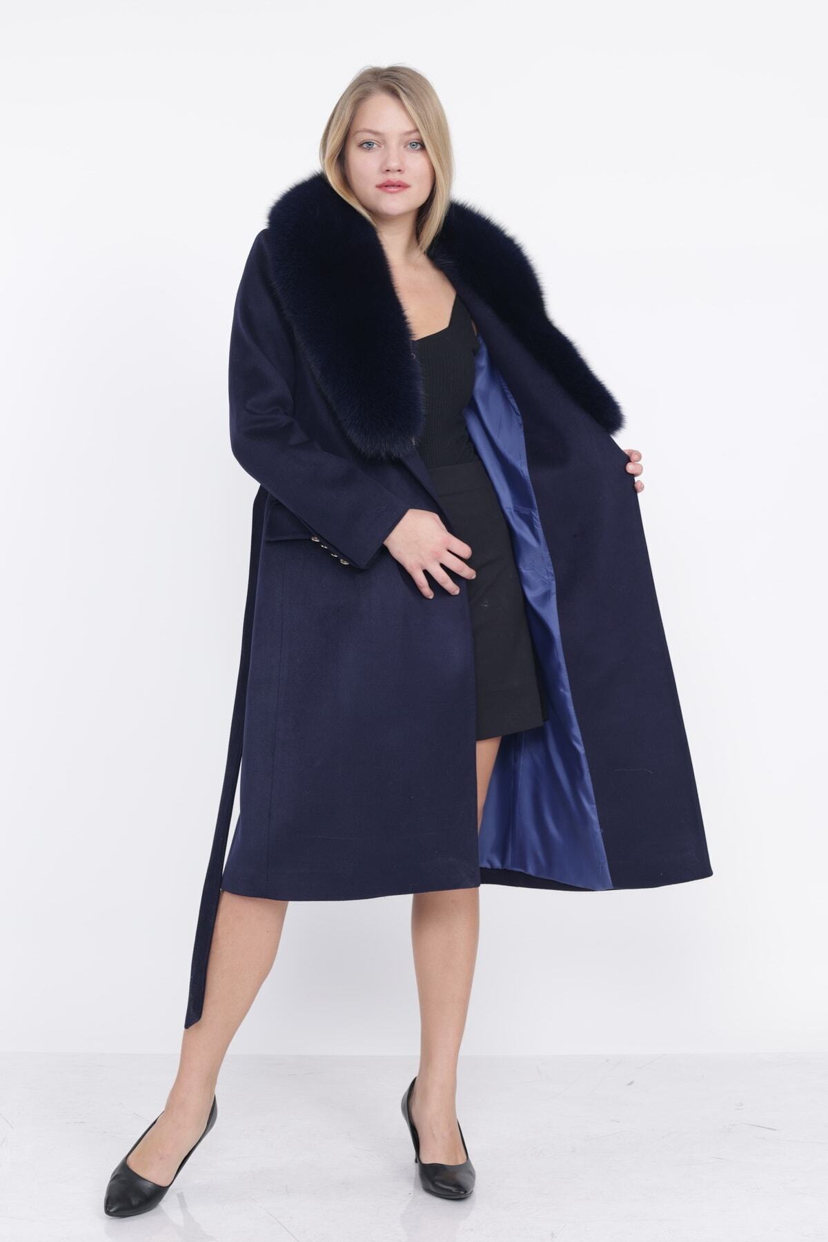 SAMUEL RHAWİ Lüks Kürk Yaka Detaylı Kumaş Kaban Fiyatı, Yorumları - Trendyol