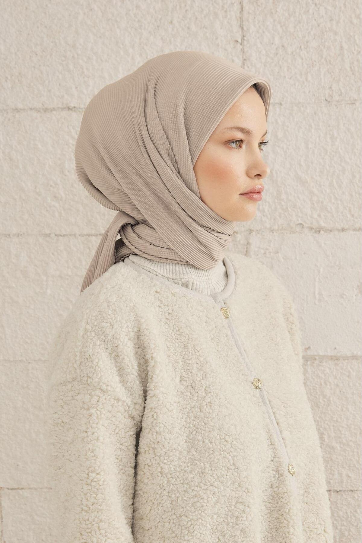 Ahel Tasarım Piliseli Eşarp - sütlü kahve Fiyatı, Yorumları - Trendyol