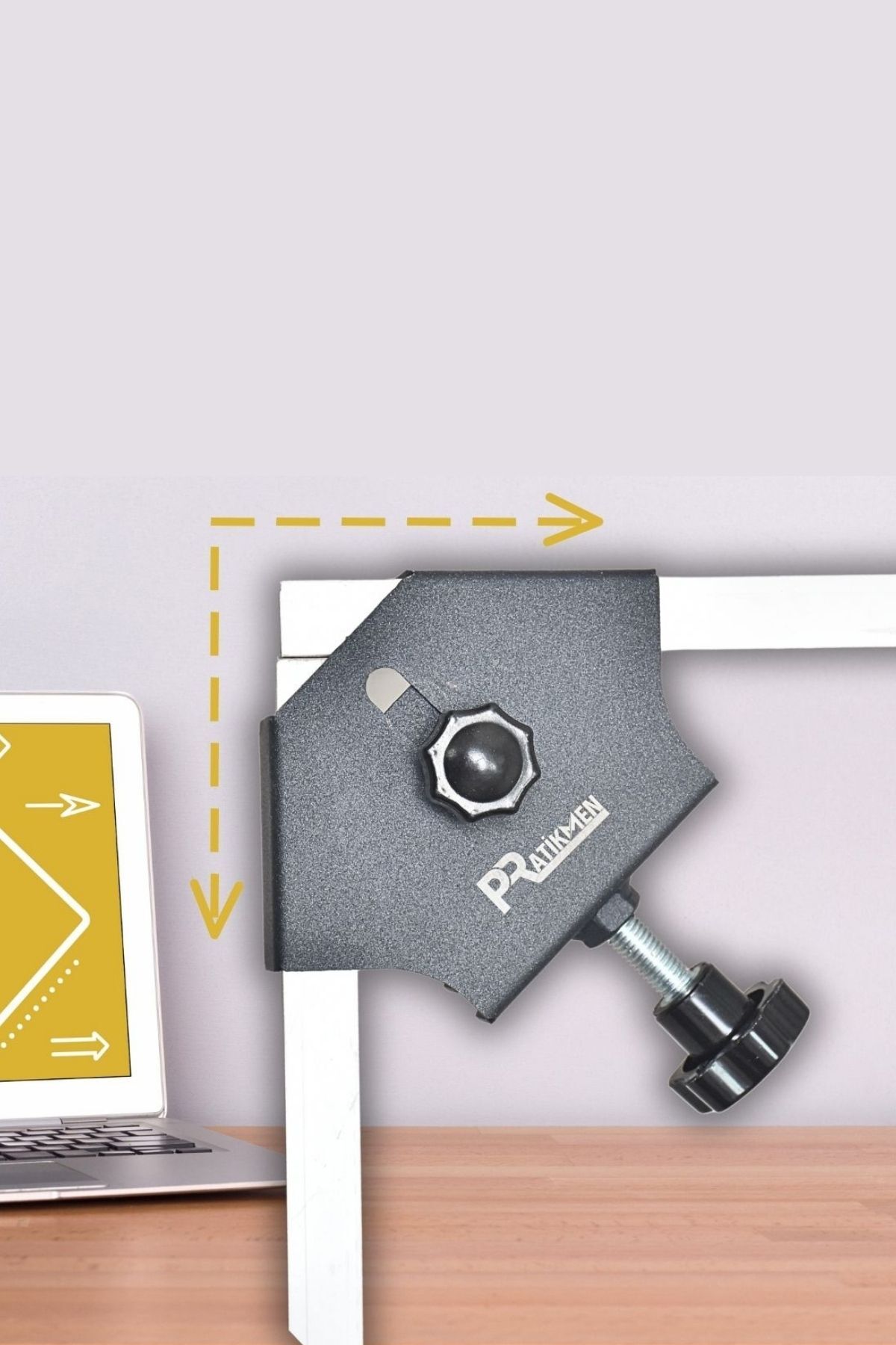 pratikmen Ayarlanabilir 90 Derece Dolap Montaj Köşe Bağlantı ve Gönye ...