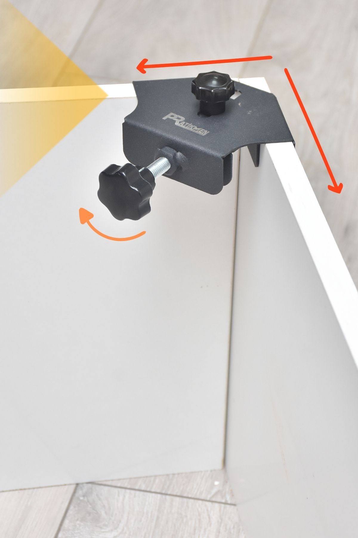 pratikmen Ayarlanabilir 90 Derece Dolap Montaj Köşe Bağlantı ve Gönye ...