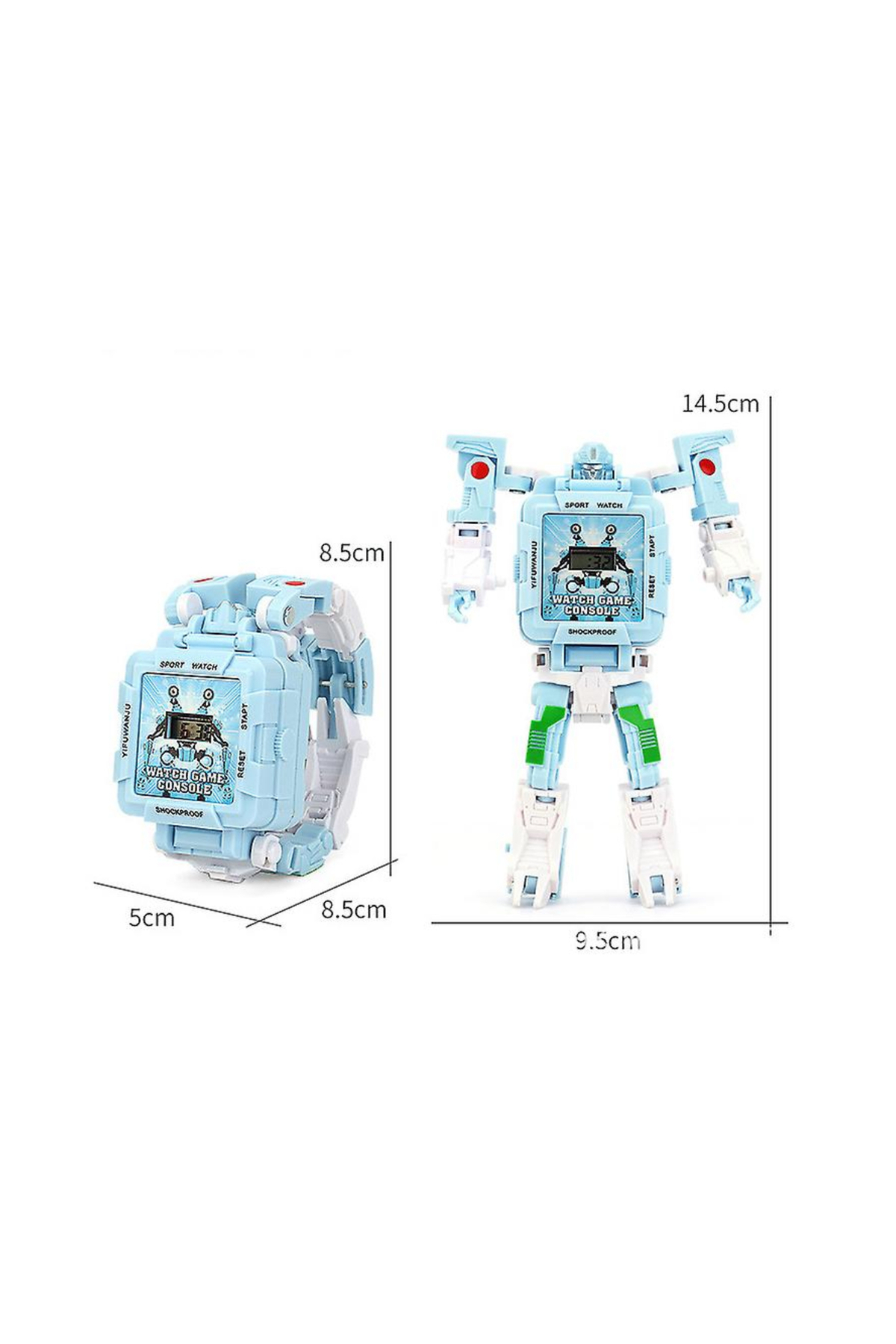 TOYFEST Tetris Oyunlu Transformers Robot Saat - Pastel Mavi Fiyatı ...