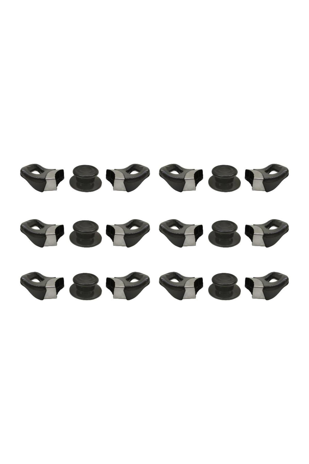 Nalburkent Siyah Lüks Tencere Yan Kulpları ve Cam Kapak Kulp Seti - 6 ...