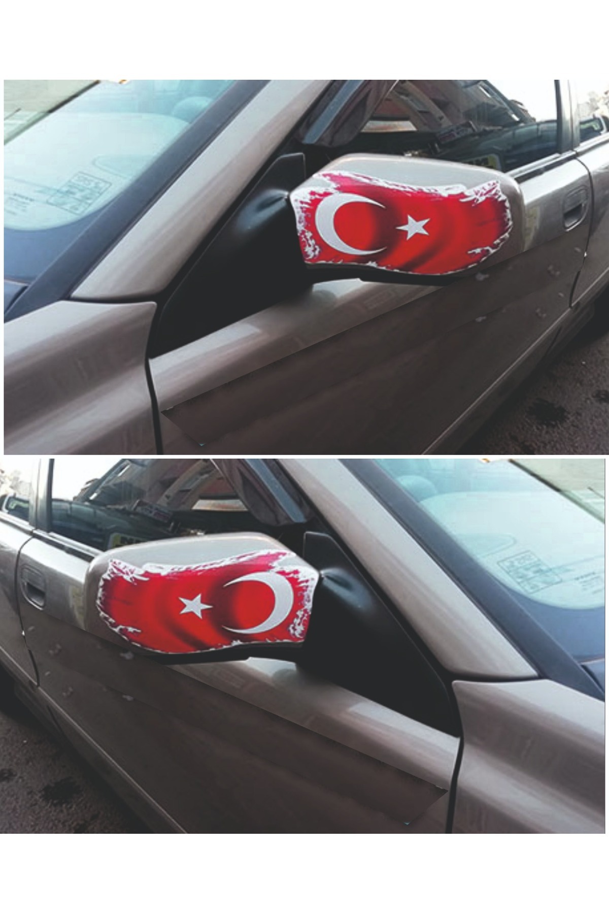 FFClass Oto Araç Yan Ayna Türk Bayrağı Sticker Bayrak Sticker uyumlu 2 ...
