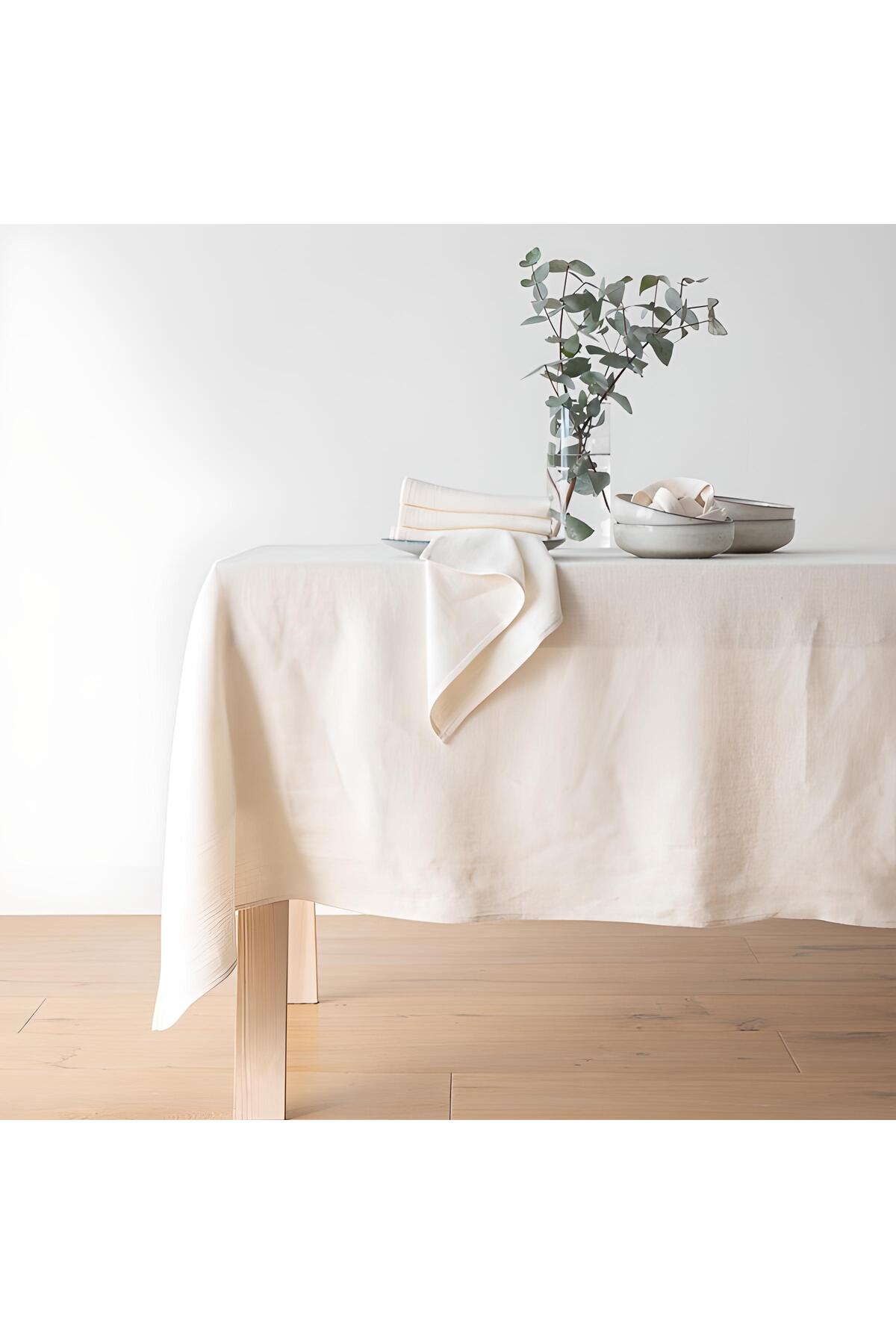 ELS Design Ham Keten Masa Örtüsü Fiyatı, Yorumları - Trendyol
