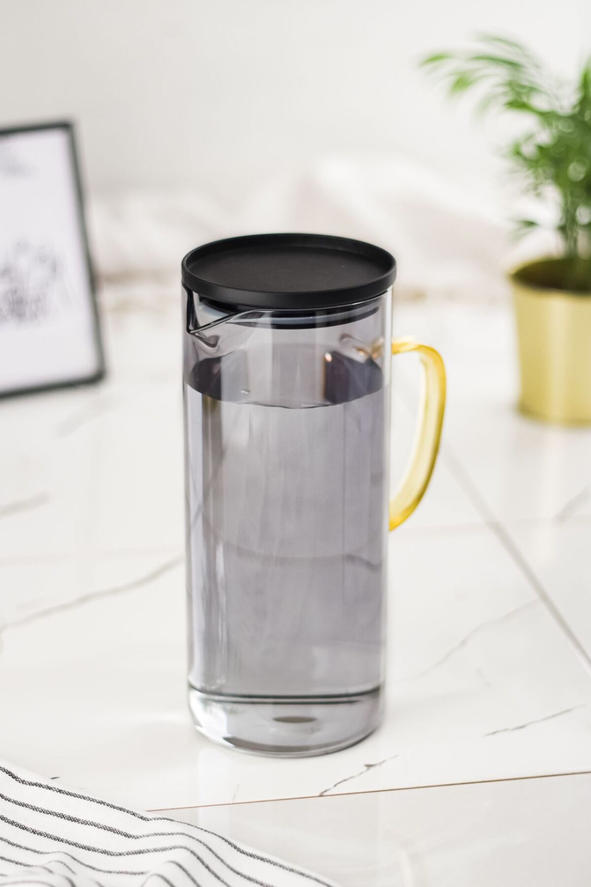 ZORM Dark Blue Borosilikat Isıya Dayanıklı Cam Sürahi 1500 ML Fiyatı ...