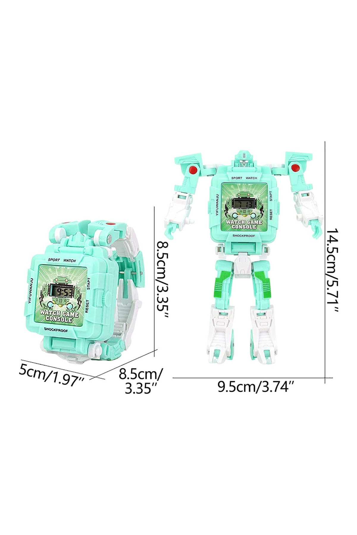 TOYFEST Tetris Oyunlu Transformers Robot Saat - Pastel Yeşil Fiyatı ...