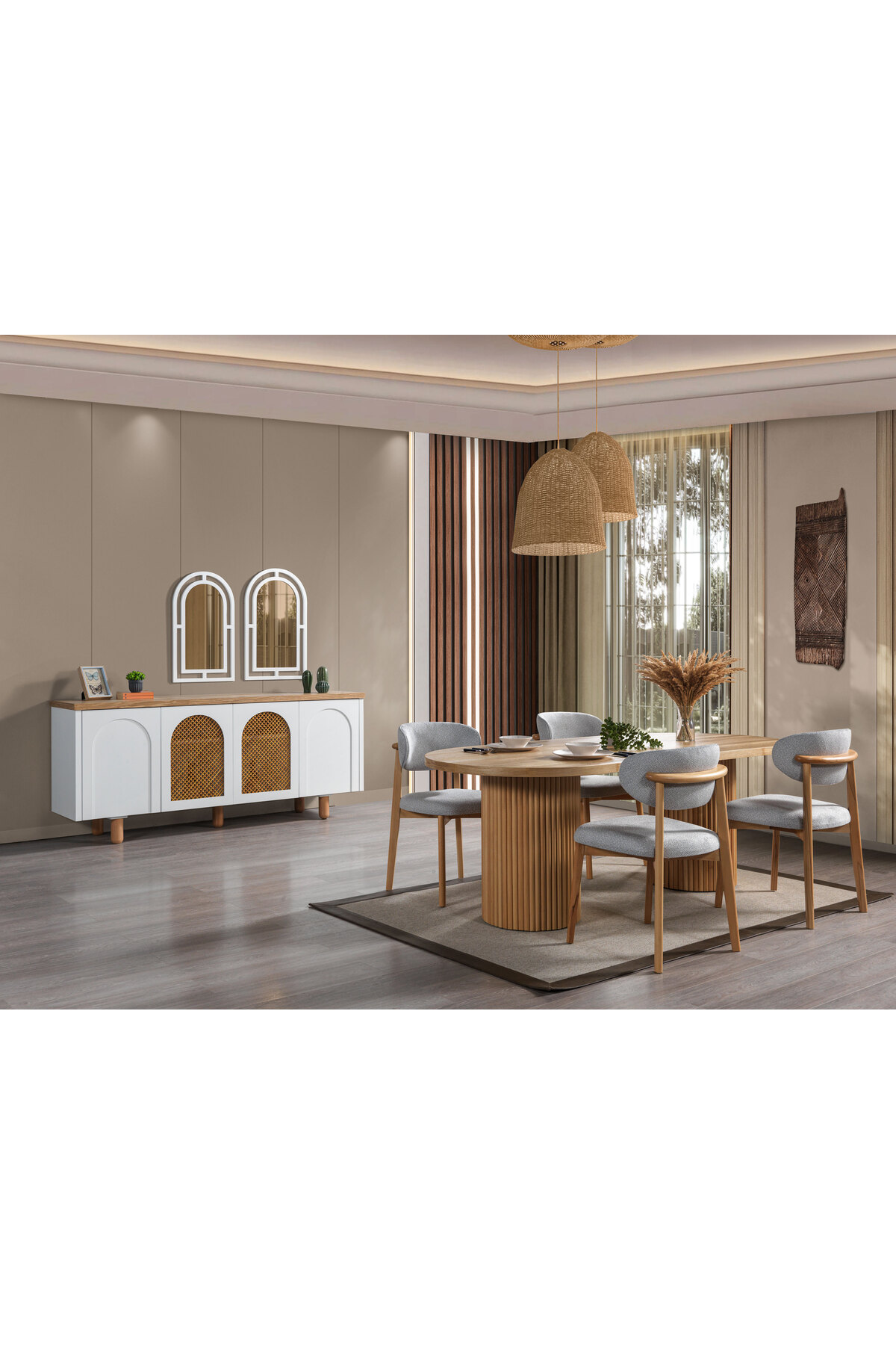 DEKORBİZDEN Bohem Yemek Odası Takımı Fiyatı, Yorumları - Trendyol