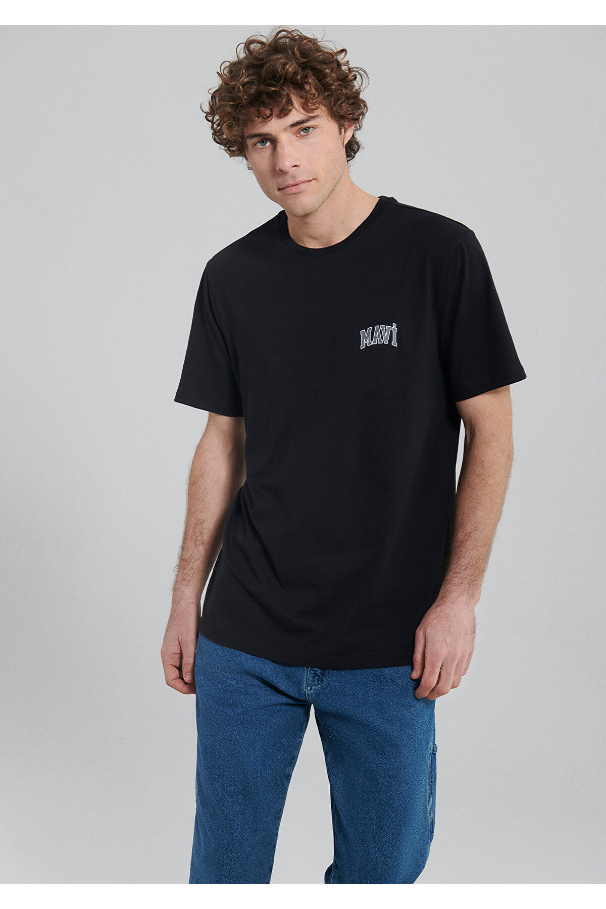 Mavi Logo Baskılı Siyah Tişört Regular Fit / Normal Kesim 0611714-900 ...