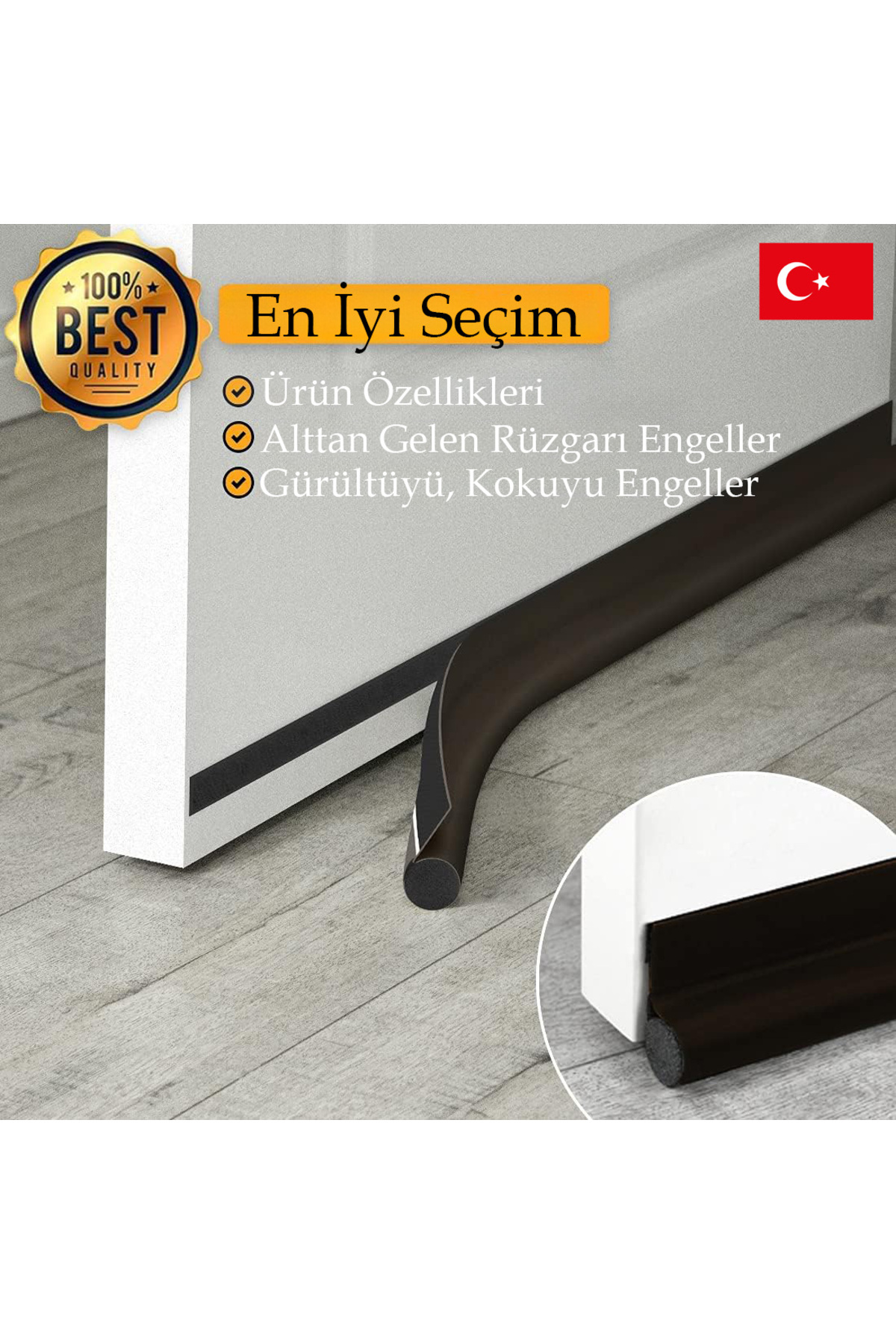 BADELİ BUTİK Kapı Altı Rüzgar Önleyici Isı Yalıtım Süngeri Eşik Altlığı ...