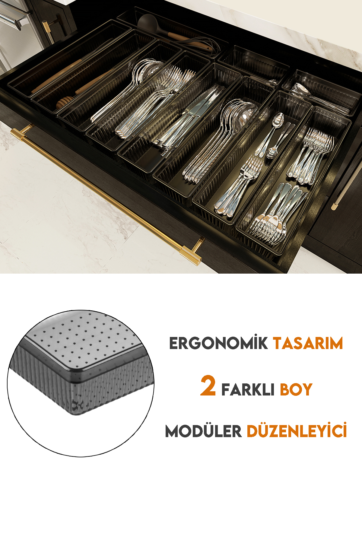 Meleni Home 11'li Modüler Set Kaşıklık Çekmece Içi Düzenleyici Çatal ...