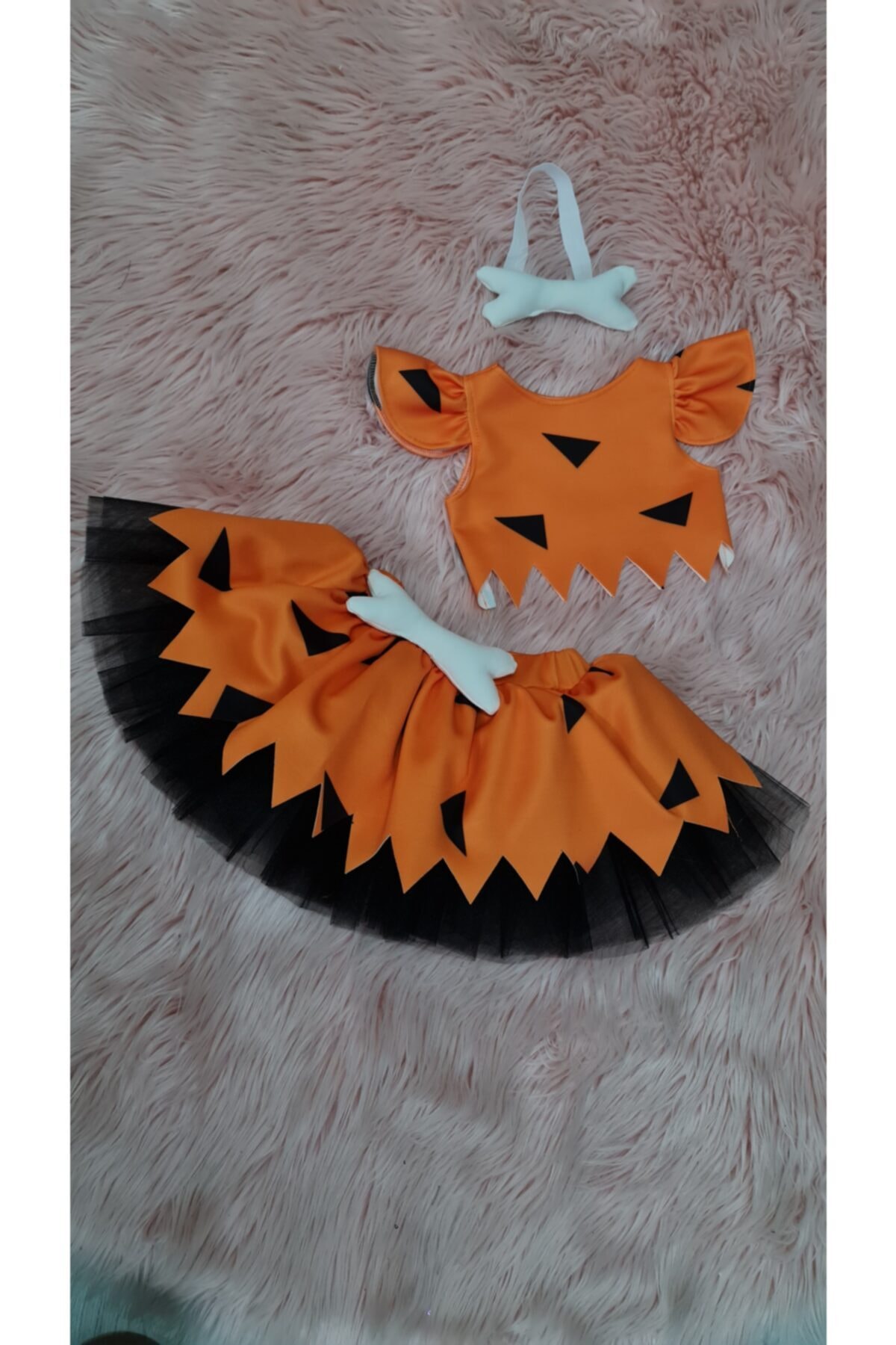 NA ADDESIGN Girl's Orange Stone Age Pebble Flint Costume - Trendyol
