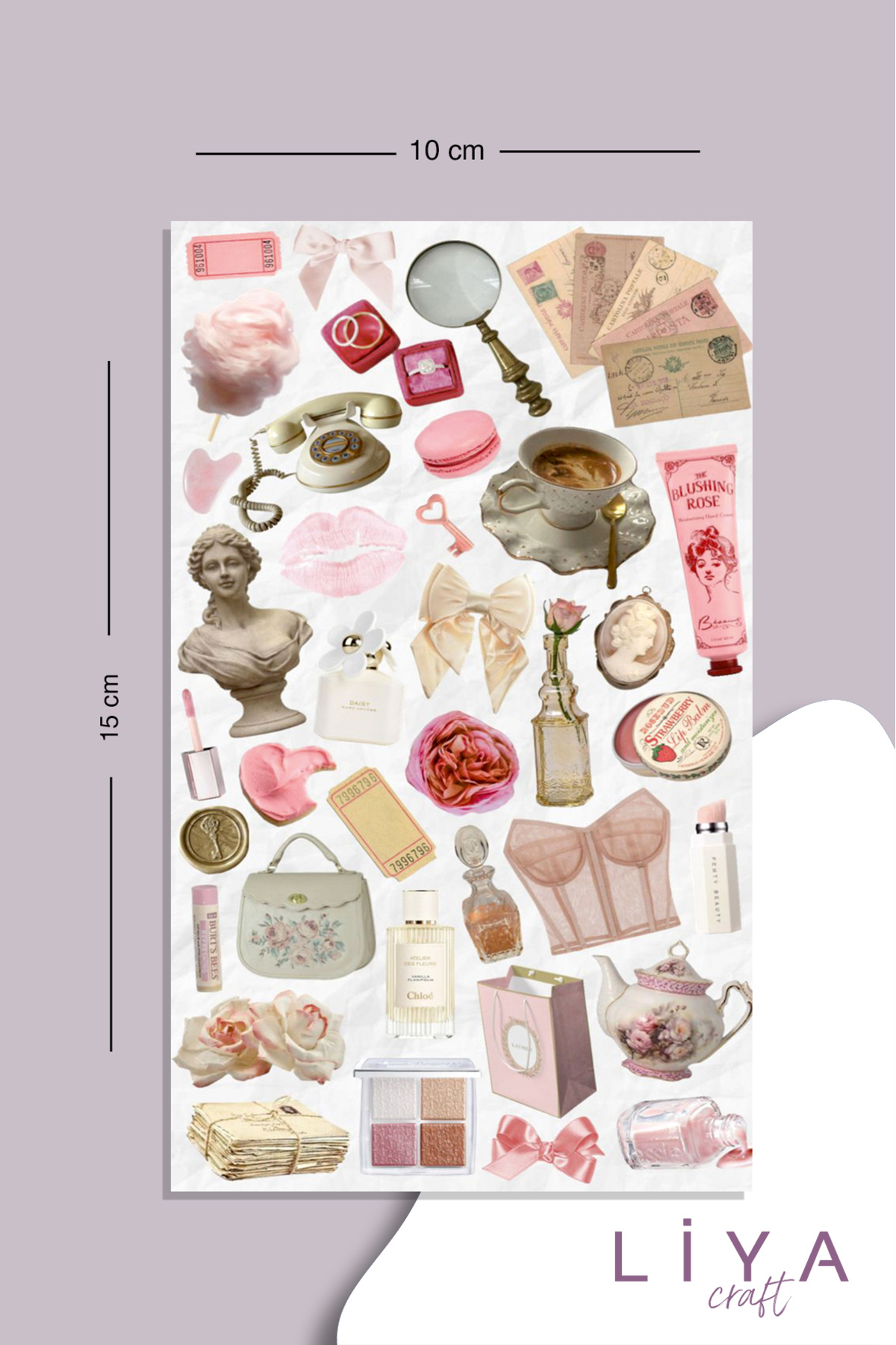 LiyaCraft Girl Aksesuar Sticker Seti Planner Ajanda Bullet Journal İçin ...