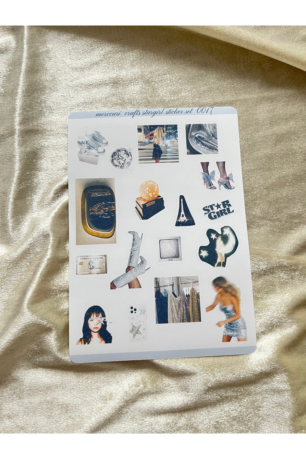 merccuri crafts 5'li Sticker Stargirl 8'li Yapışkanlı Dekoratif Kağıt ...