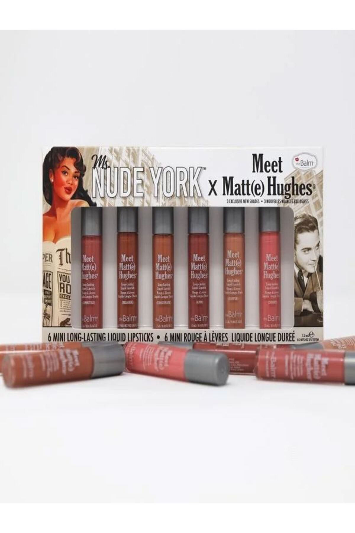the balm Meet Matte Hughes 6'lı Ruj Seti seyahat boy LİKİT MAT RUJ 1.2 ...