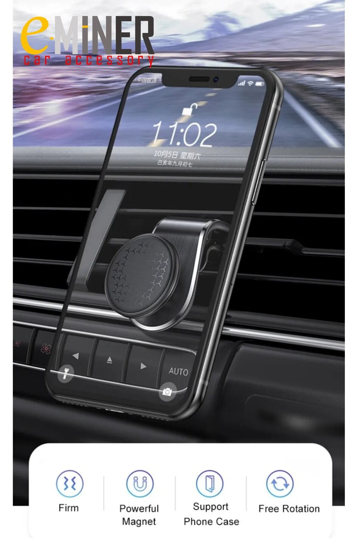 EMİNER Syrox Ph38 360 Derece Dönebilen Mıknatıslı Araç Telefon Tutucu ...
