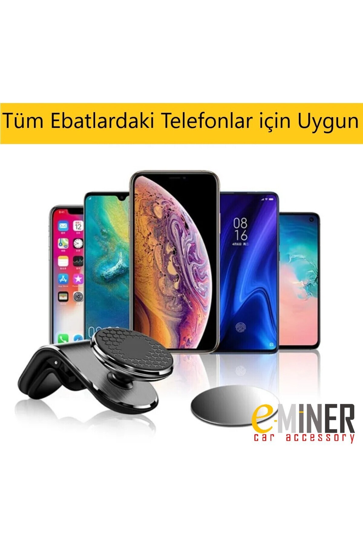 EMİNER Syrox Ph38 360 Derece Dönebilen Mıknatıslı Araç Telefon Tutucu ...