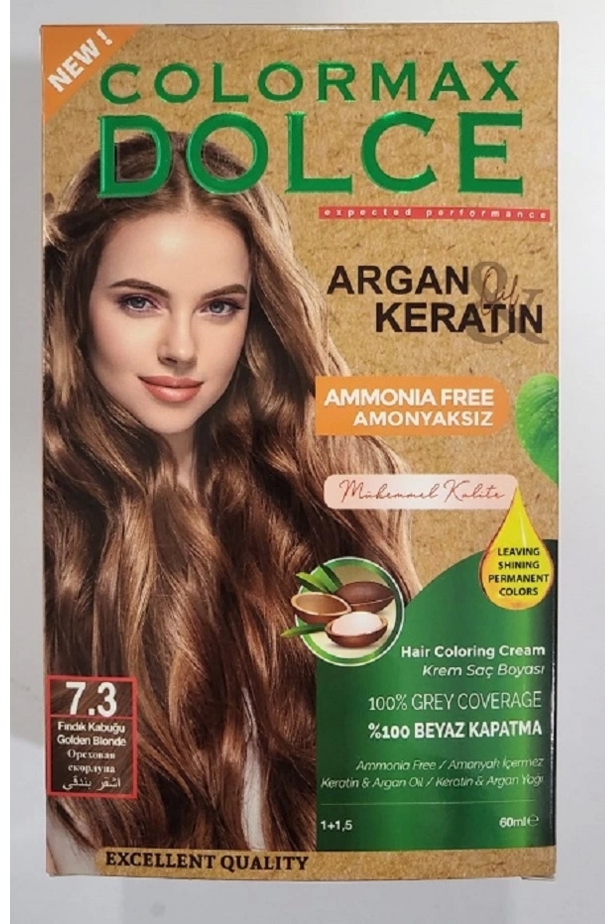 COLORMAX DOLCE Colormax Amonyaksız Saç Boyası 7.3-Fındık Kabuğu Fiyatı ...