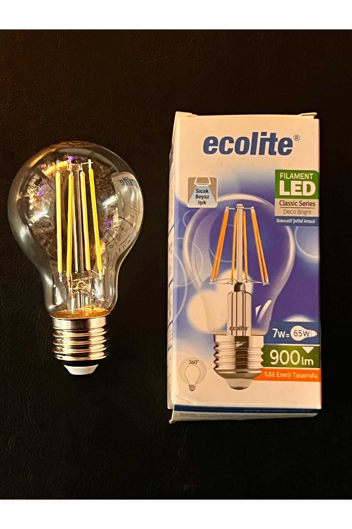 Ecolite 6.5 WATT E27 DUYLU 4000 KELVİN ILIK BEYAZ 900 LÜMEN A60 LED ...