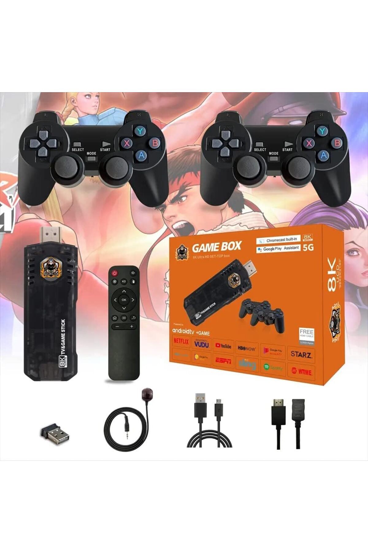 UCUZTEKNO Ultra Hd 5G 8K 64 GB Tv Box + Game Box Android Tv + Oyun ...