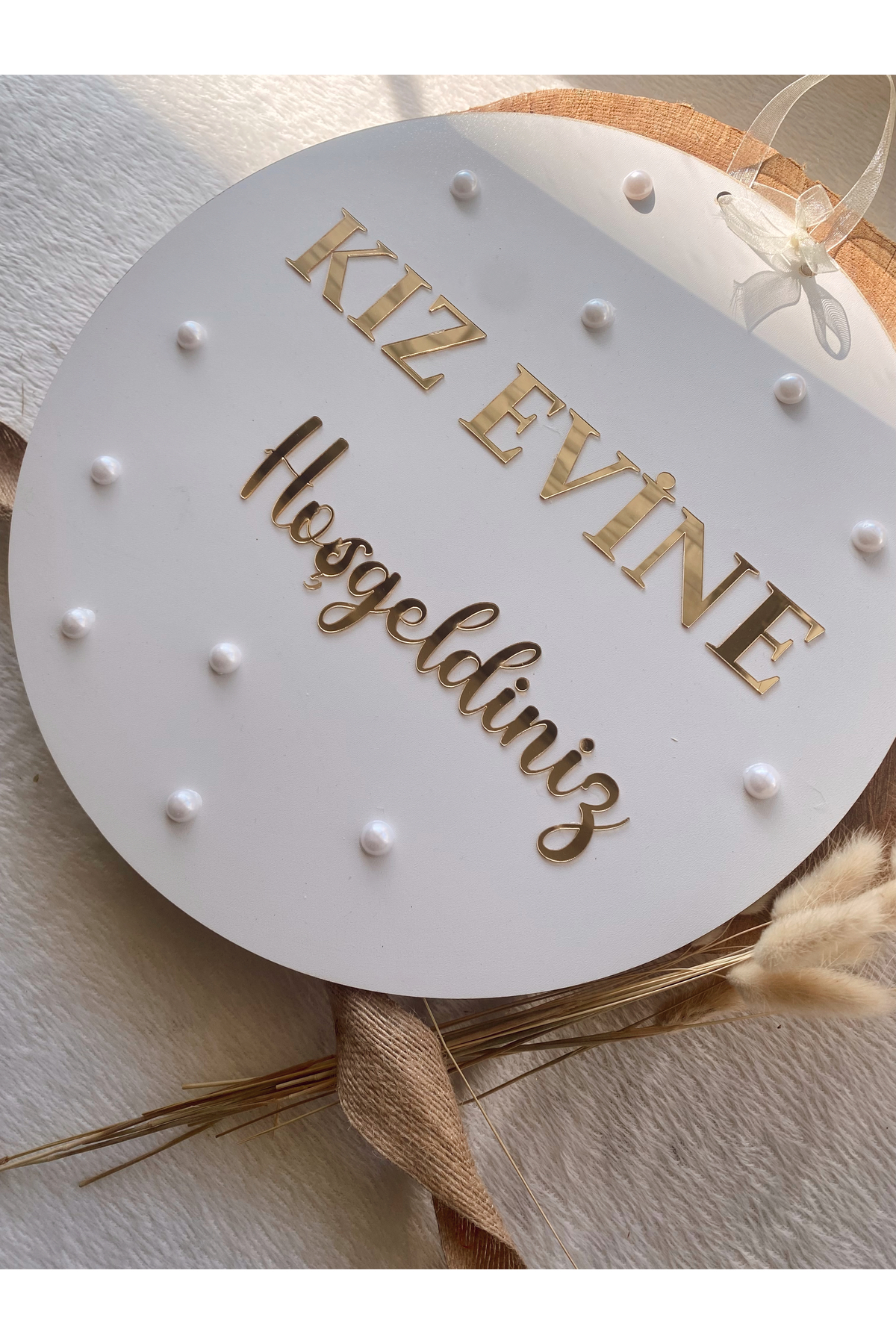 pati KIZ EVİNE HOŞGELDİNİZ GOLD PLEKSİ İNCİ DETAYLI Fiyatı, Yorumları ...