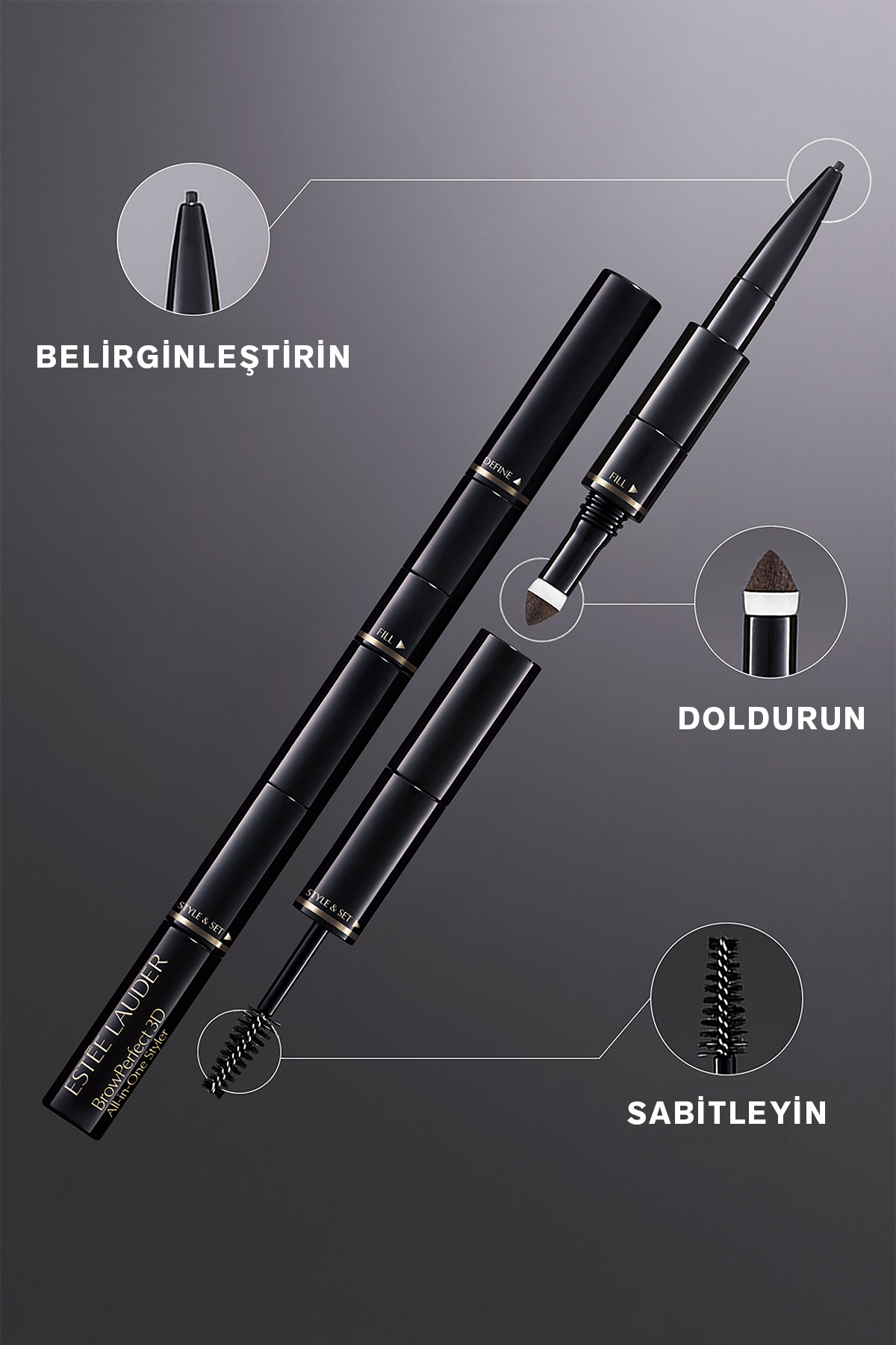 Estee Lauder Kaş Kalemi - BrowPerfect 3D All-In-One Styler Multi-Tasker ...
