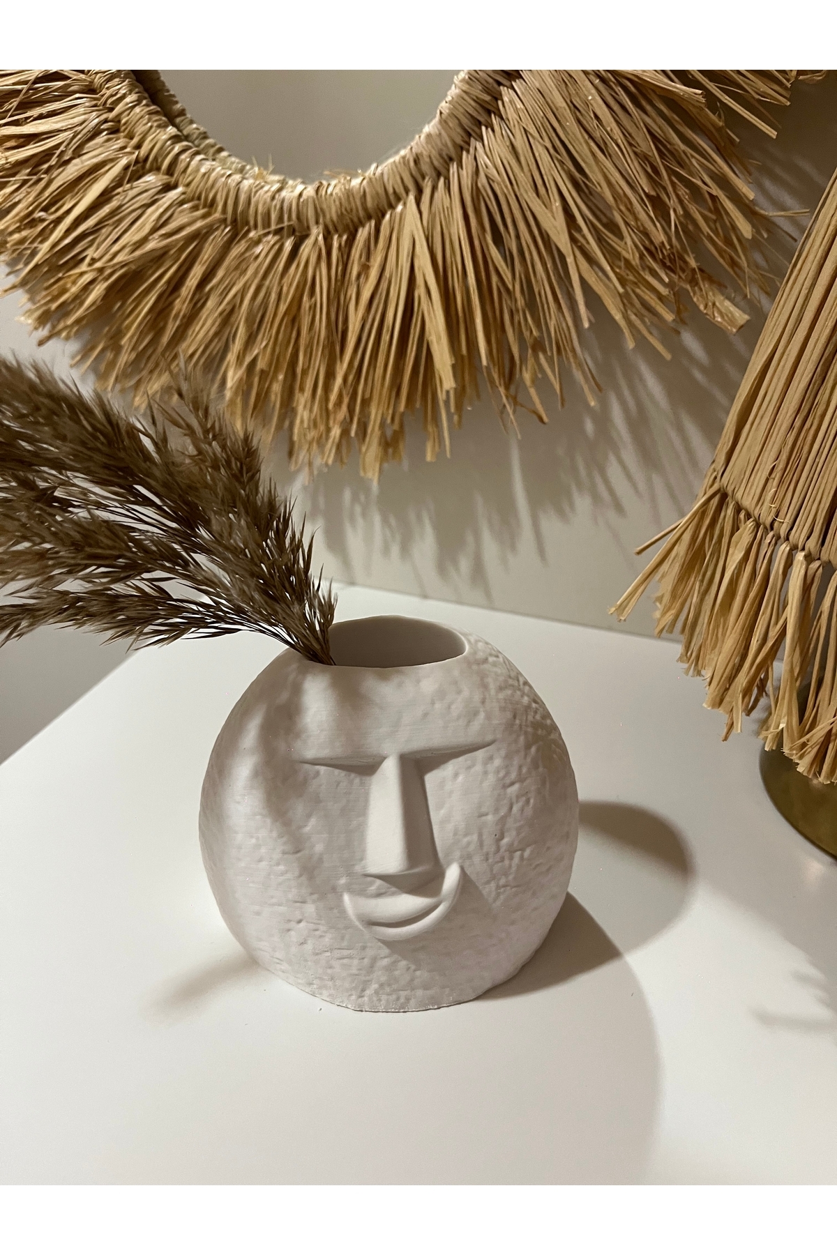 Louve Store Nordic Vase , İskandinav Tarz Minimalist Yüz Vazo ...