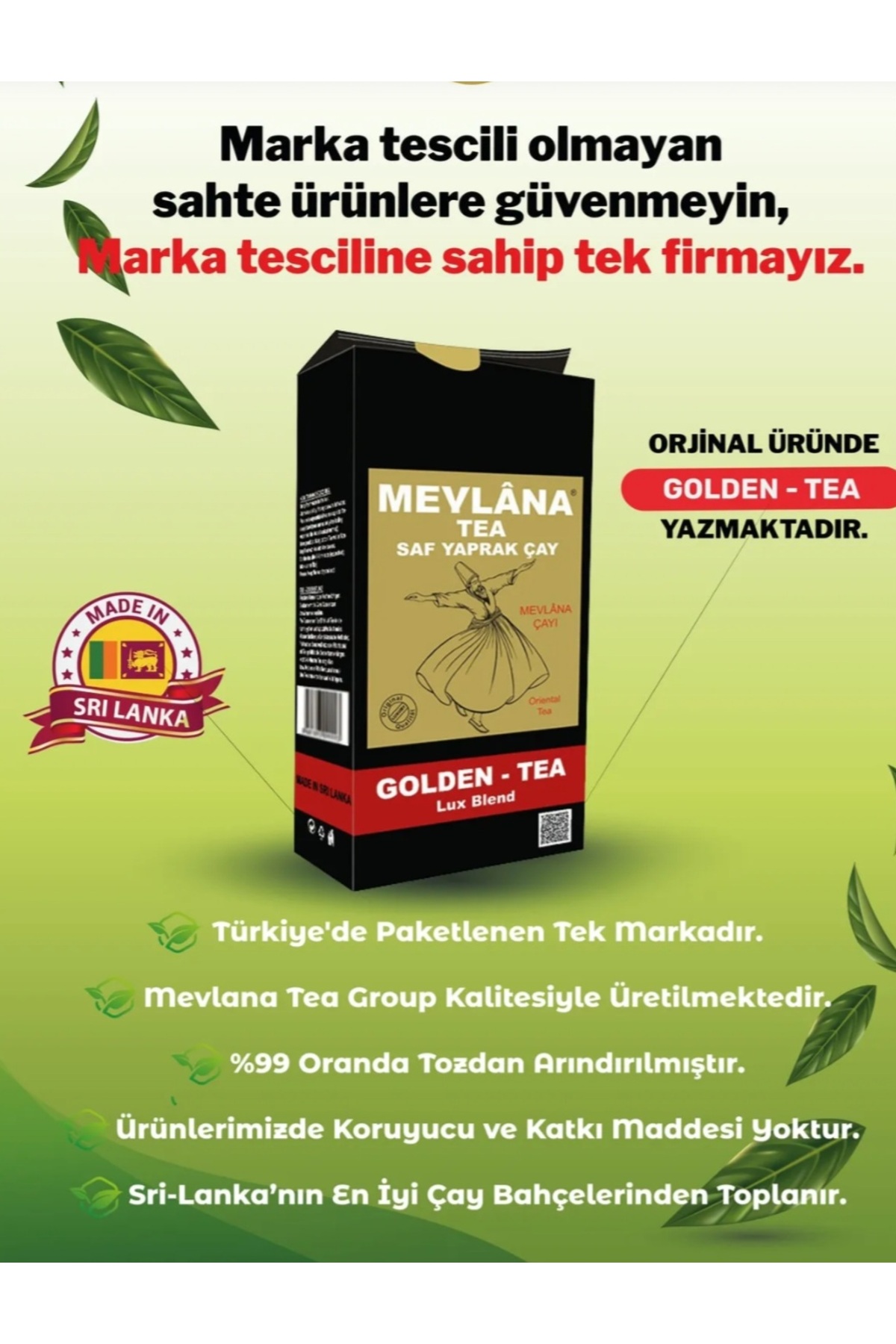 EL-RUHA Ithal Çay 800 gr Seylan Çayı % 100 Extra Ithal Siyah Çay 800 Gr ...