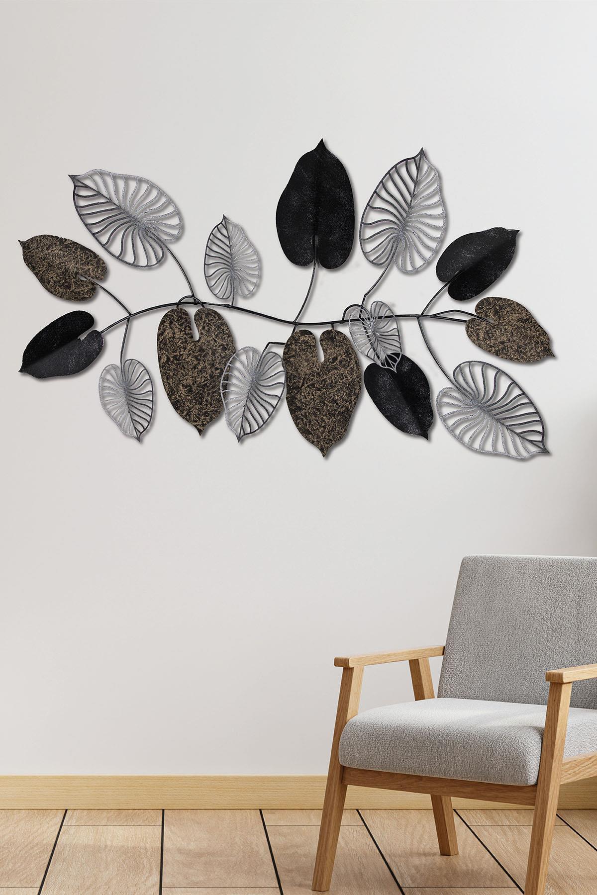 Doreline Doreart Leaf 2 Metal Duvar Tablosu, Ev Ofis Duvar Panosu Ch123 ...