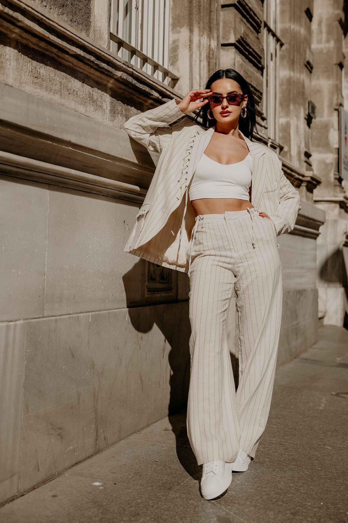 MYA Kadın Kuş Gözü Detaylı Blazer Keten Takım Elbise, Kadın Keten ...