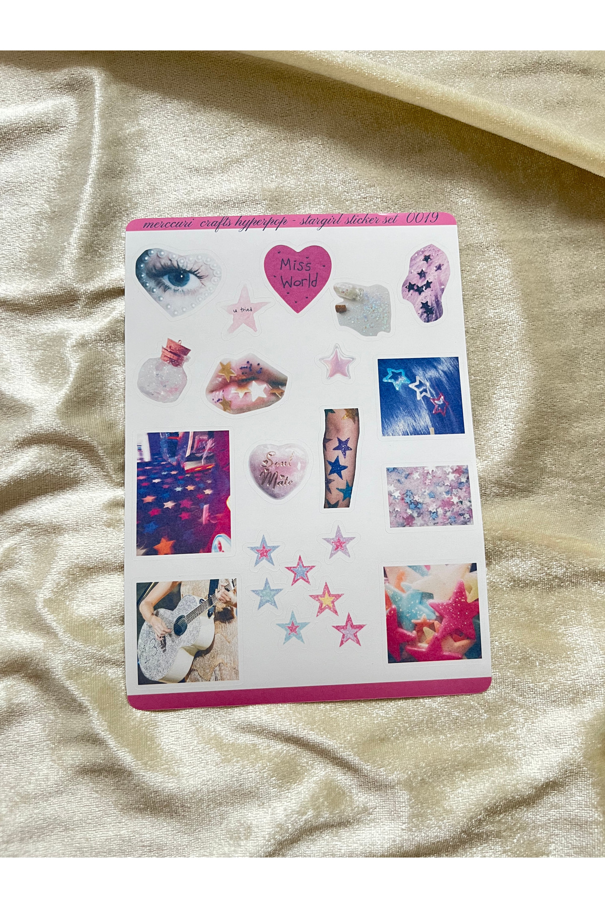 merccuri crafts 5'li Sticker Stargirl 8'li Yapışkanlı Dekoratif Kağıt ...