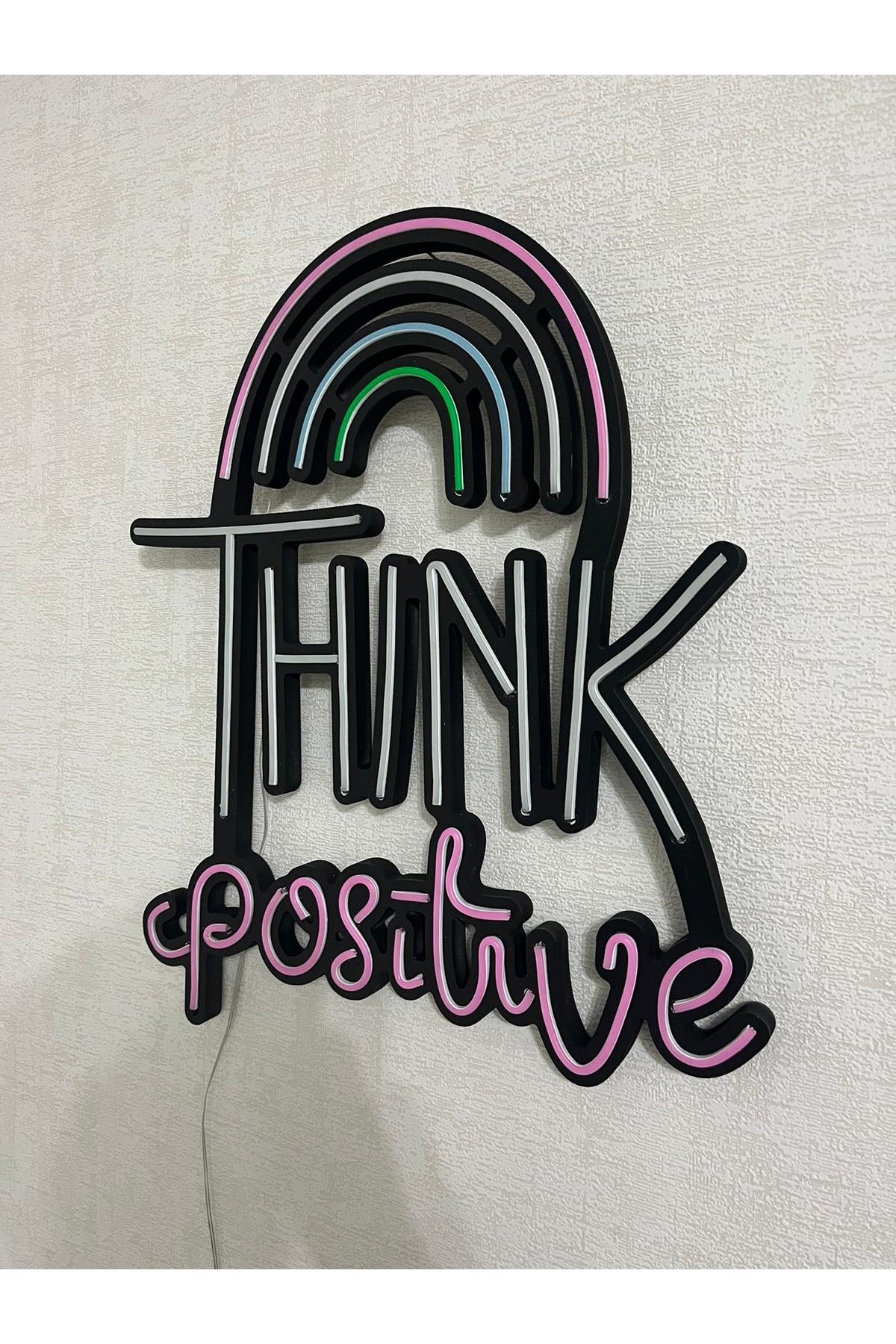 VOLKARTNEON Think positive ışıklı neon tablo - neon duvar dekoru Fiyatı ...