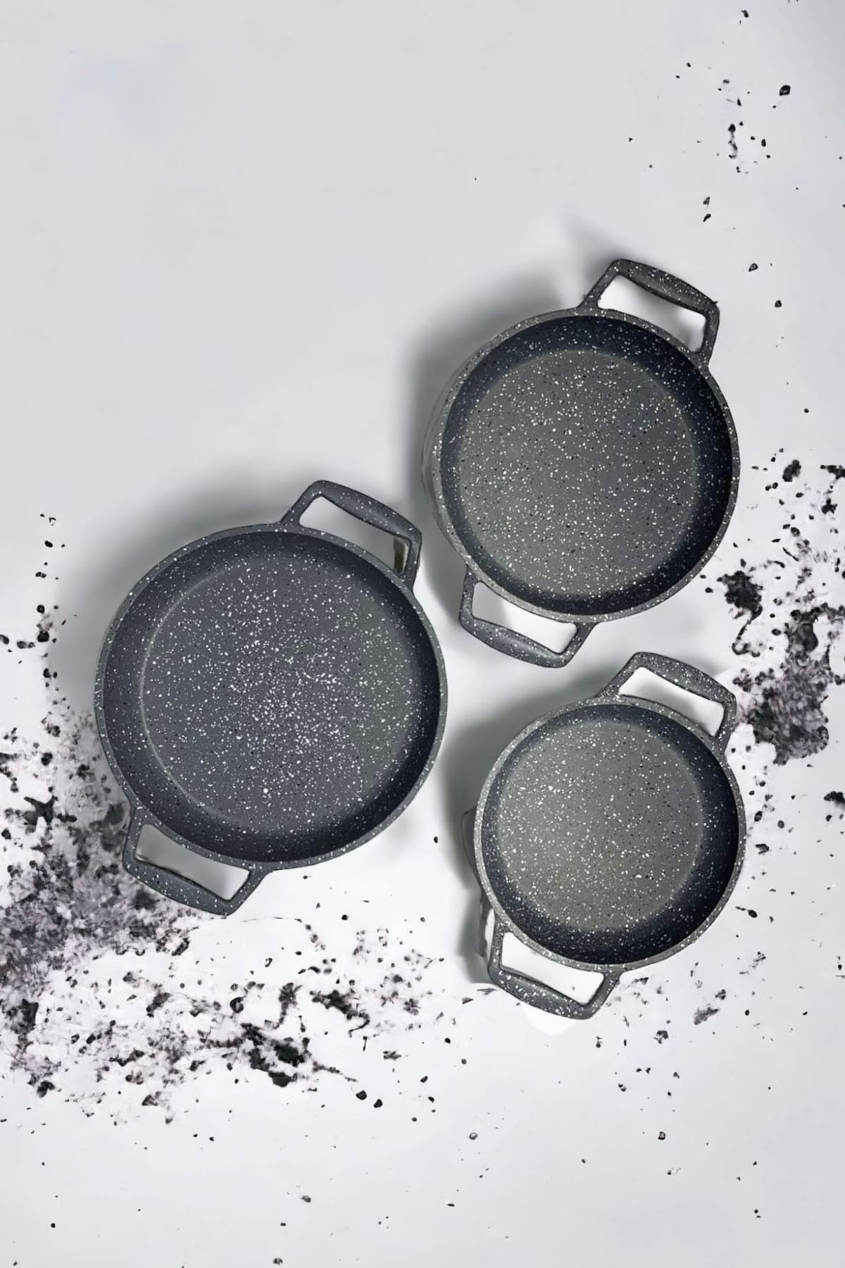 Gerçektrend Granit Döküm 3'lü Sahan Seti Sahan Takımı Tava Seti Fiyatı ...